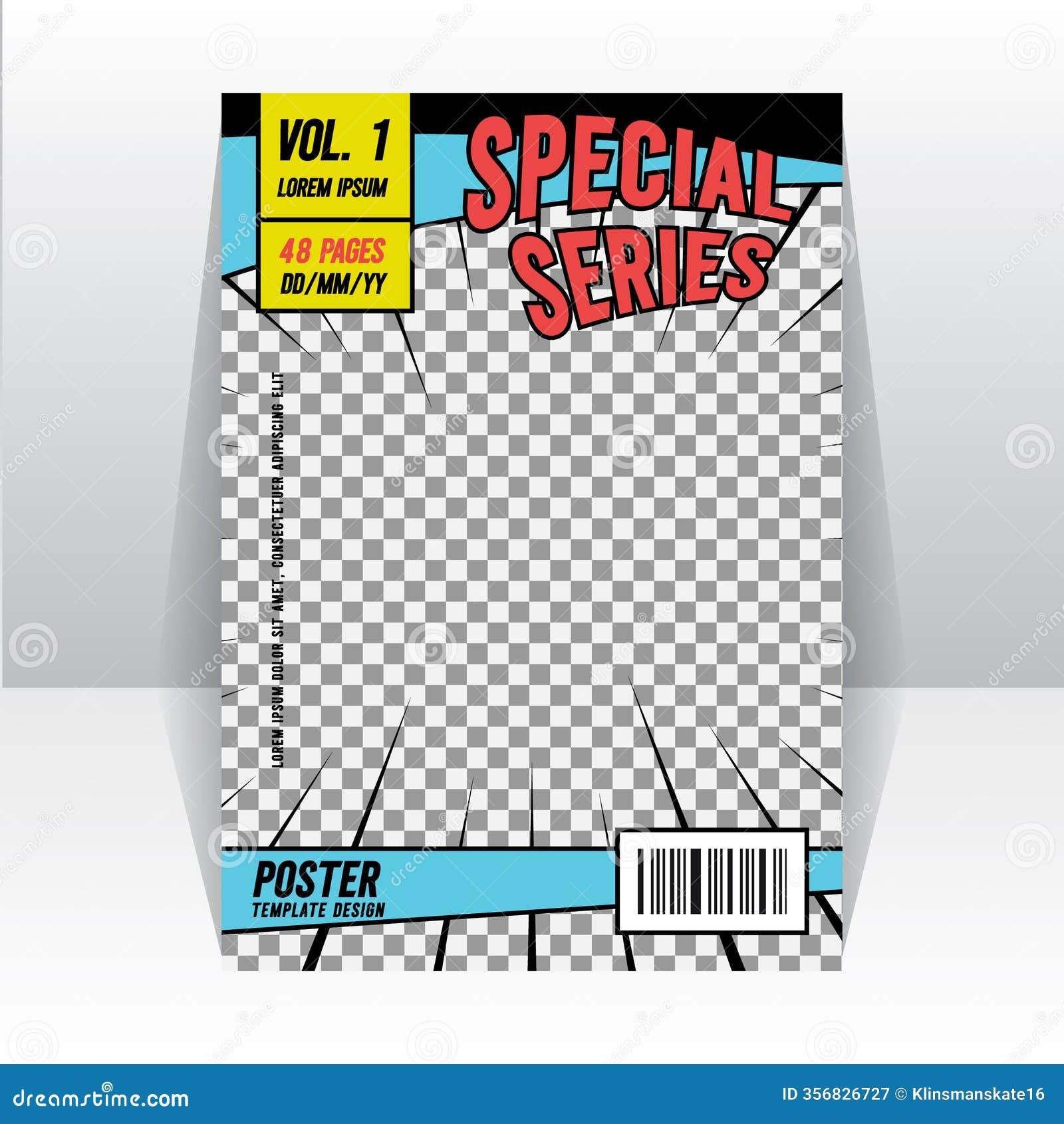 Simple Comic Magazine Front Page Layout Template Graphic Stock Vector ...