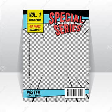 Simple Comic Magazine Front Page Layout Template Graphic Stock Vector ...