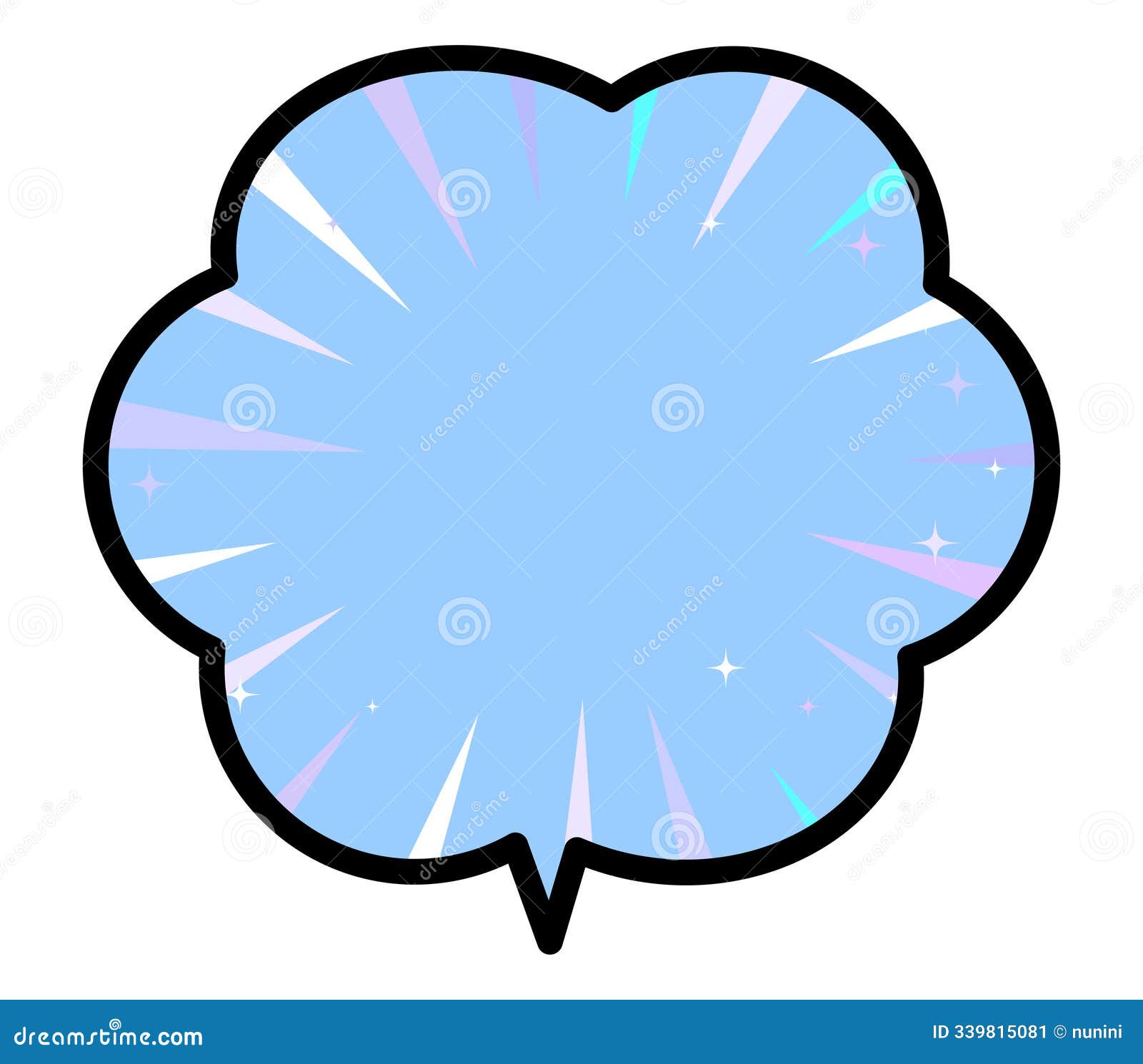 Simple Comic Speech Bubble Speech Bubble Cloud Shape Stock Illustration ...