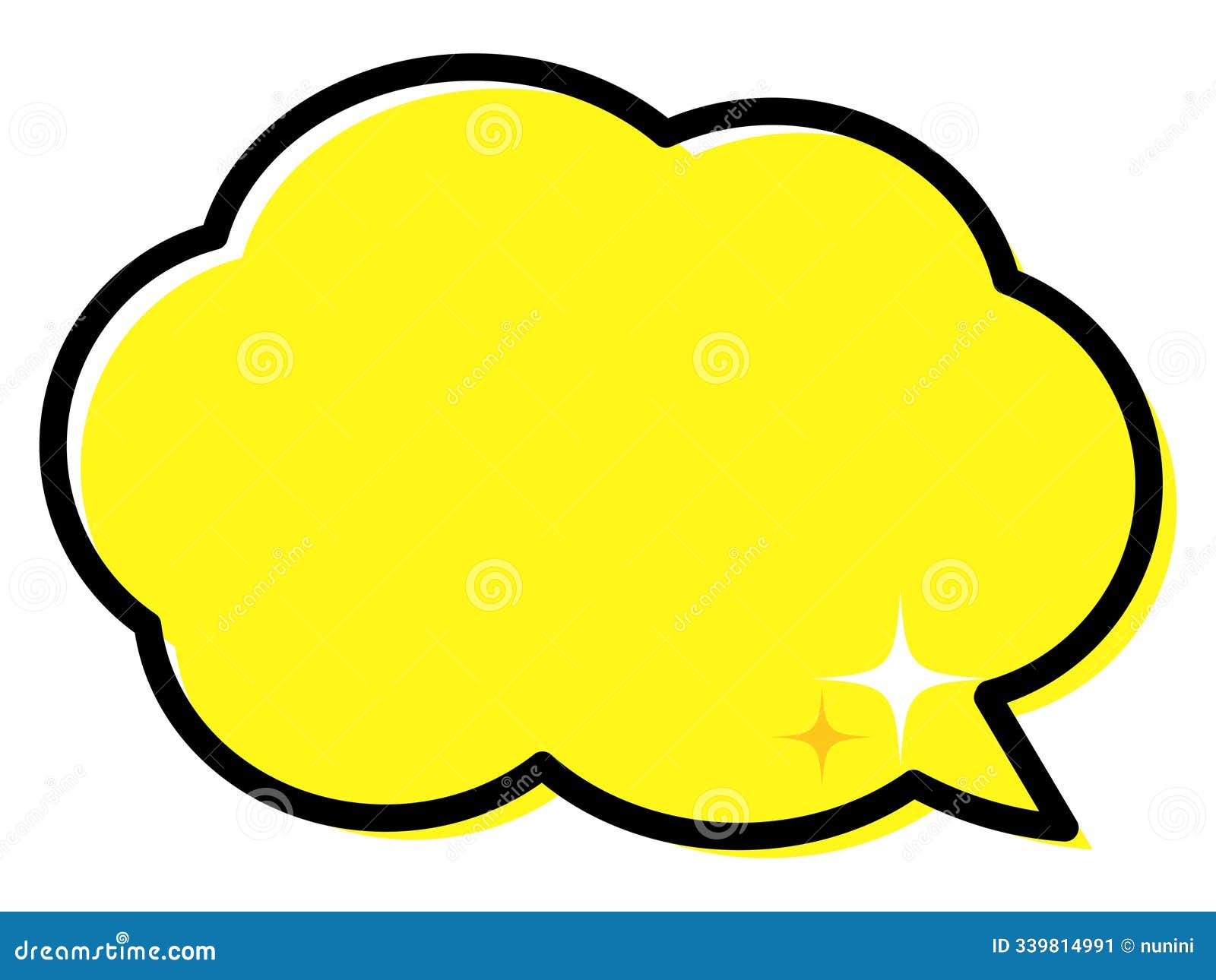Simple Comic Speech Bubble Speech Bubble Colorful Cloud Shape Stock ...