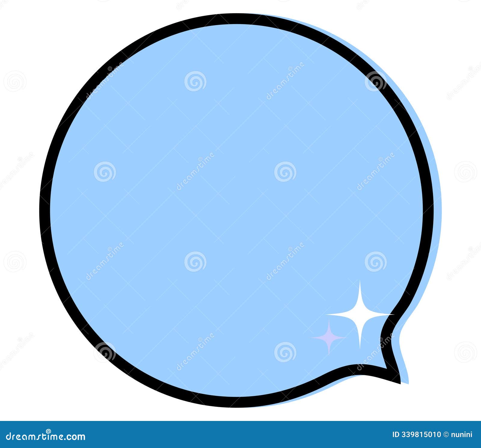 Simple Comic Speech Bubble Speech Bubble Circle Stock Illustration ...