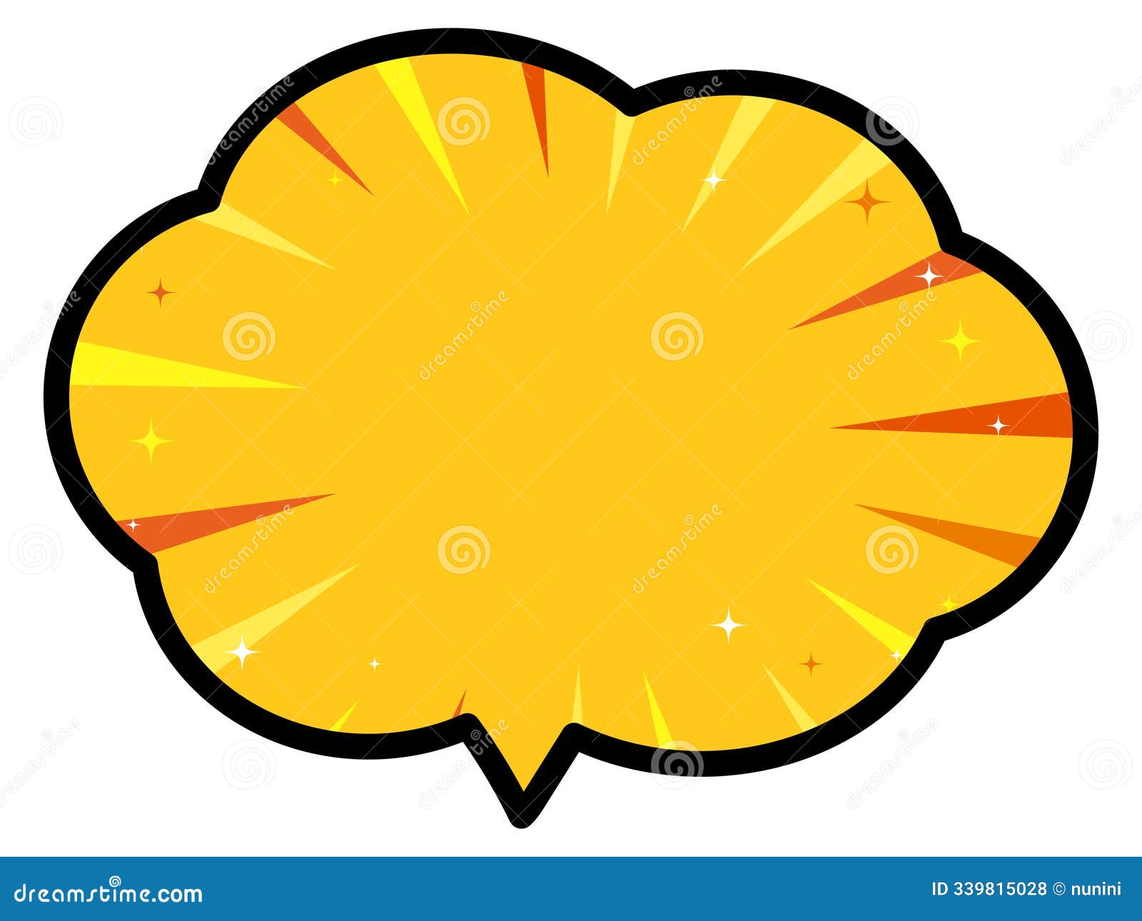 Simple Comic Speech Bubble Speech Bubble Cloud Shape Stock Illustration ...