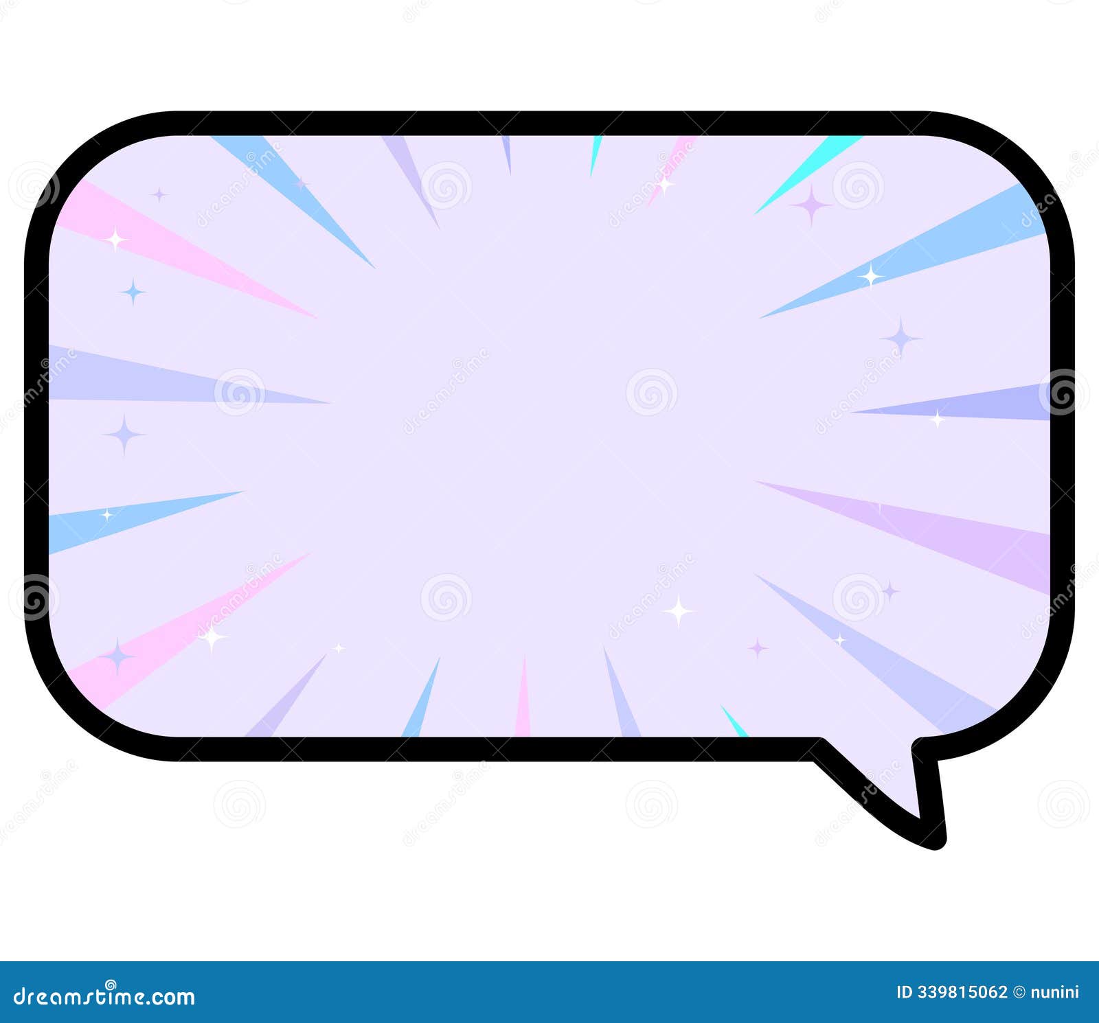 Simple Comic Speech Bubbles Speech Bubbles Colorful Stock Vector ...