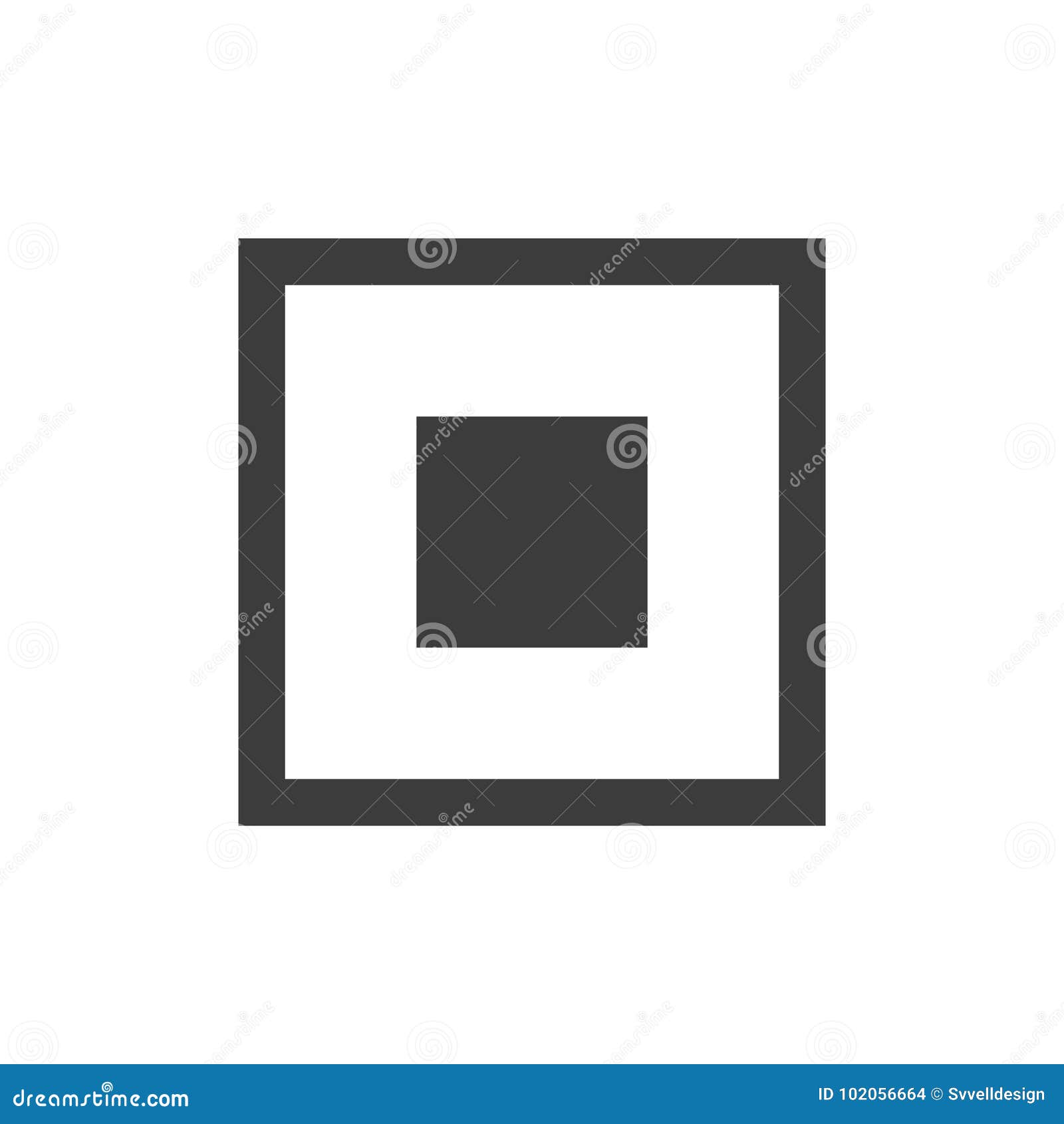 Simple Common Square Stop Button Stock Vector - Illustration of symbol ...