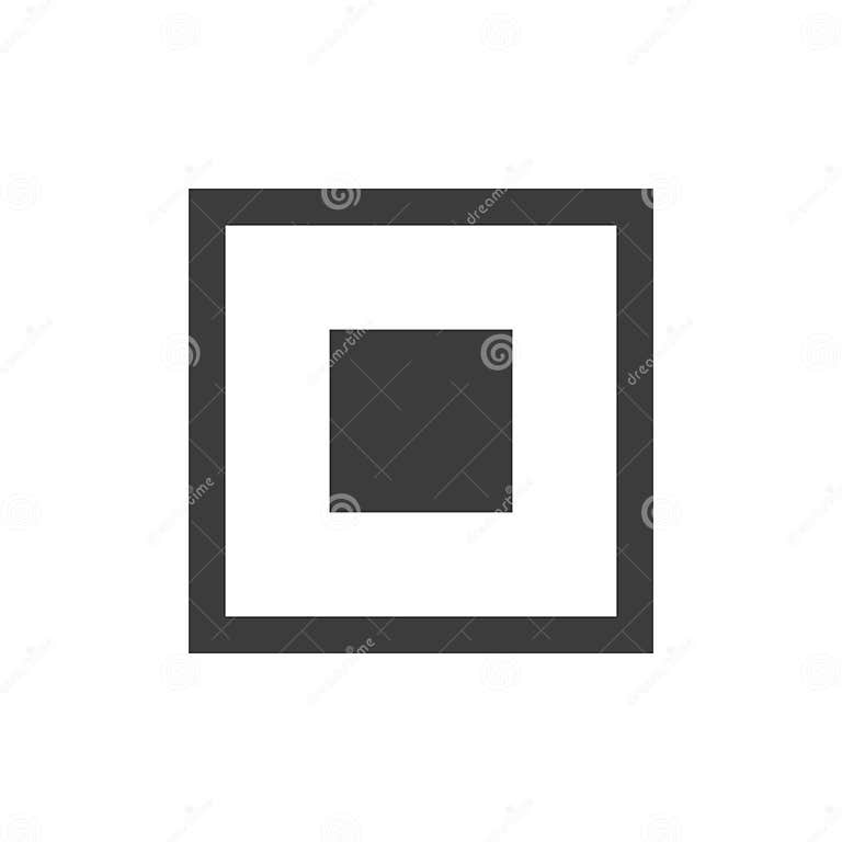 Simple Common Square Stop Button Stock Vector - Illustration of symbol ...