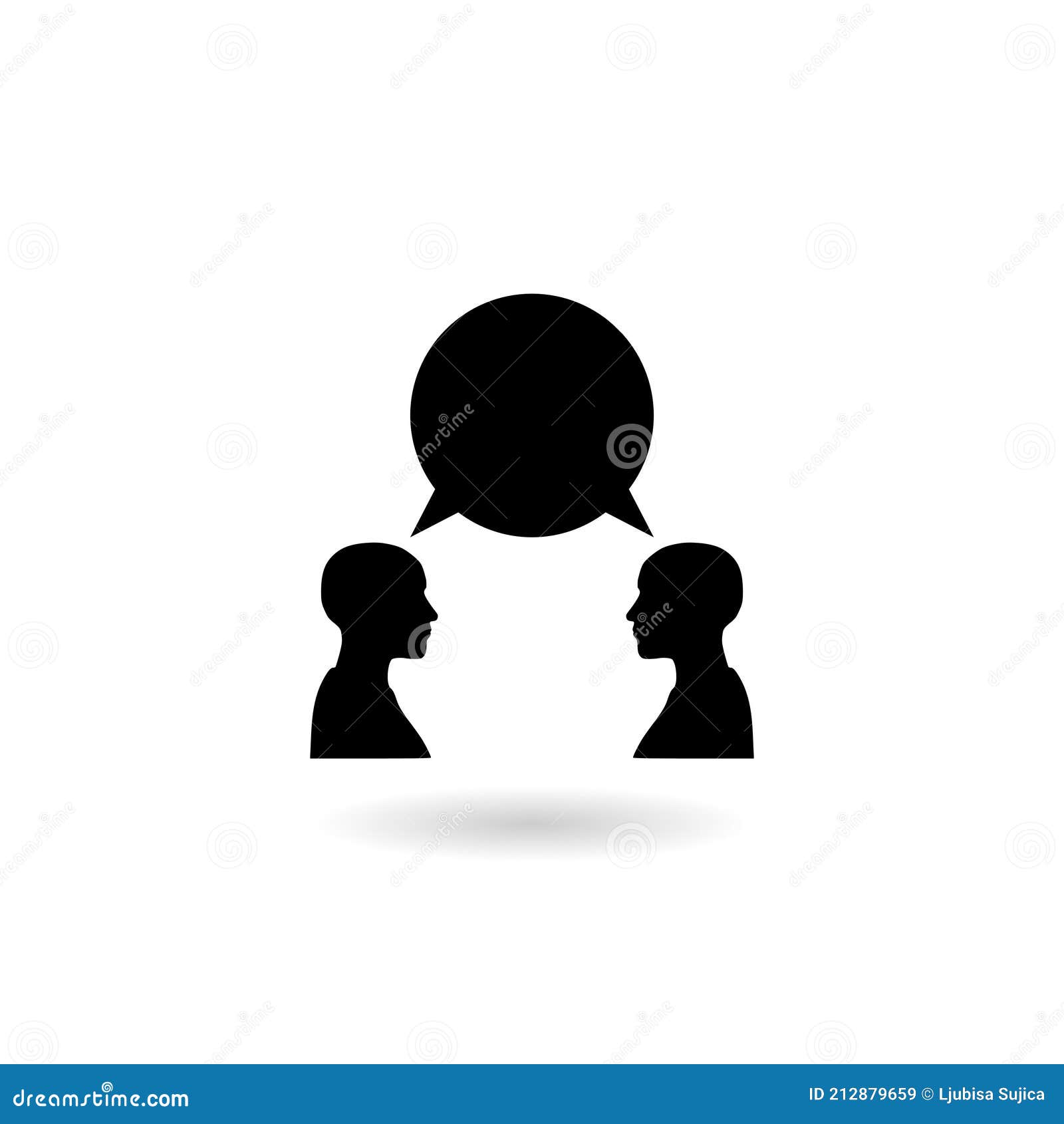 Simple Communication Icon with Shadow Stock Vector - Illustration of ...