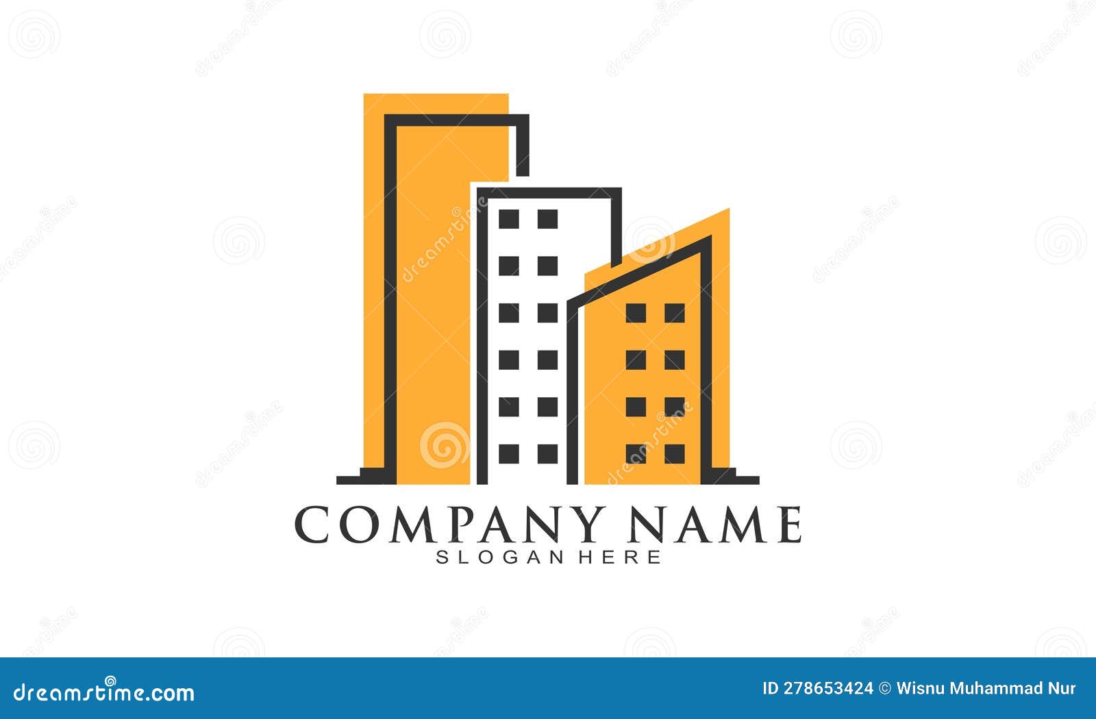Simple Company Building Vector Logo Stock Vector - Illustration of ...
