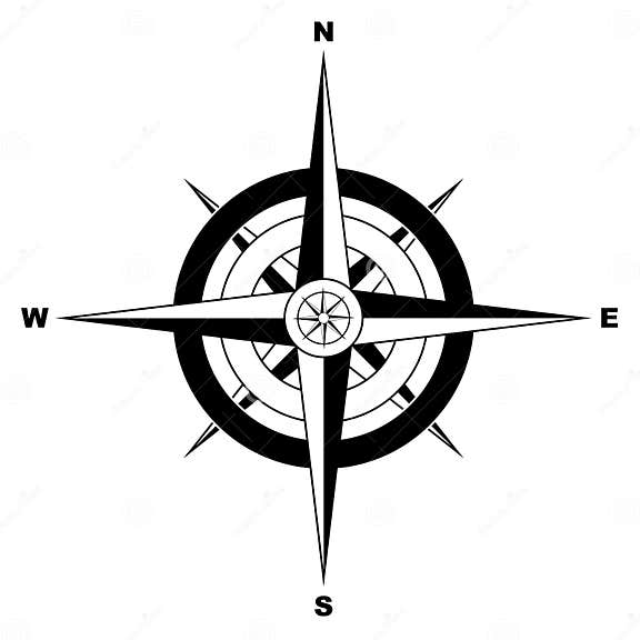Simple compass stock vector. Illustration of concept - 14519165