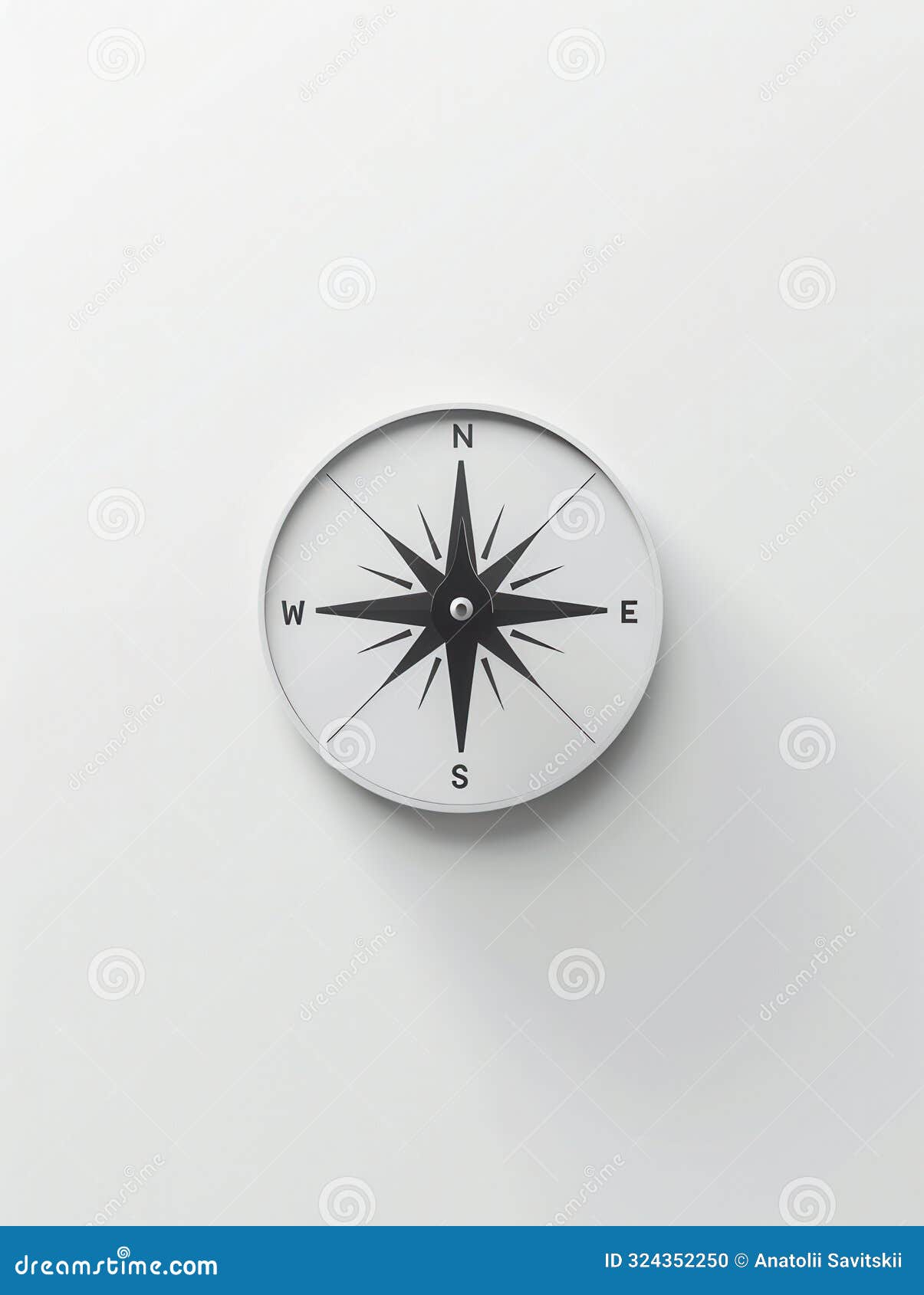 A Simple Compass with Clear Lines, Perfect for Representing Navigation ...