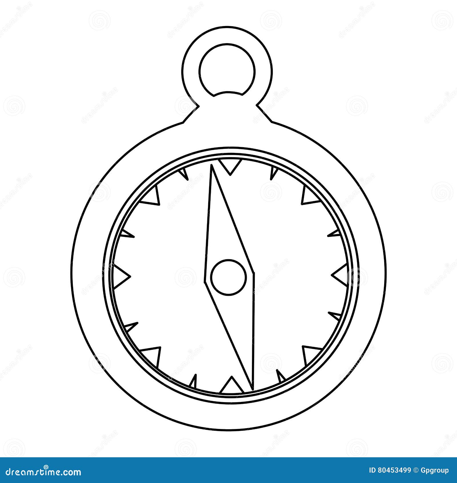 Simple compass icon image stock vector. Illustration of east - 80453499