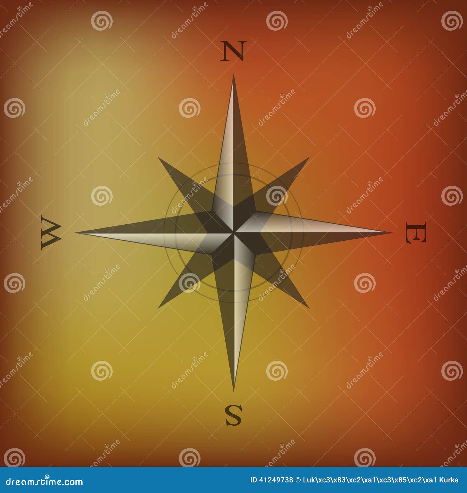 Simple Compass Illustration Stock Vector - Illustration of journey ...