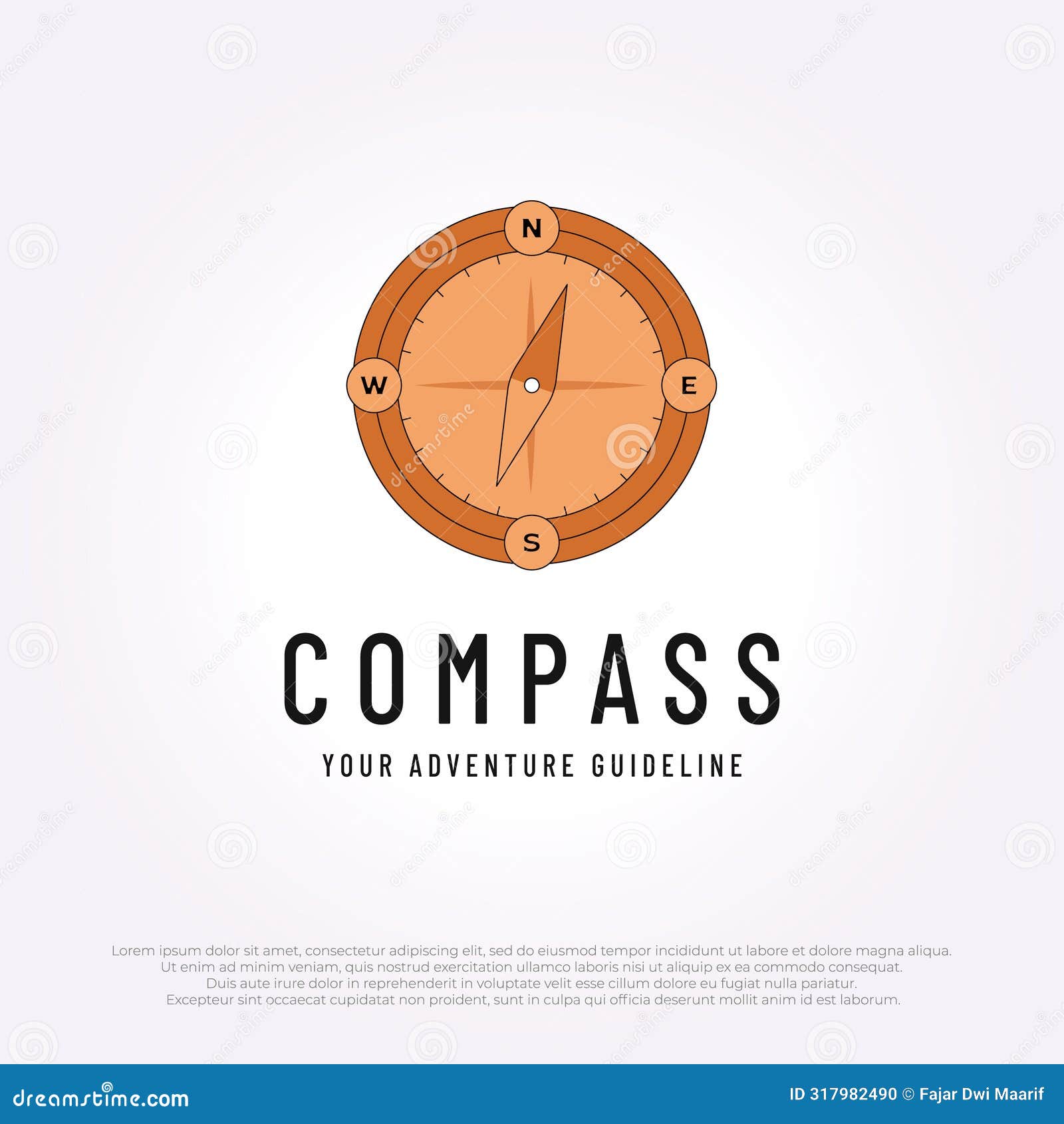 Simple Compass Logo Icon Vector Design. Navigation Illustration ...