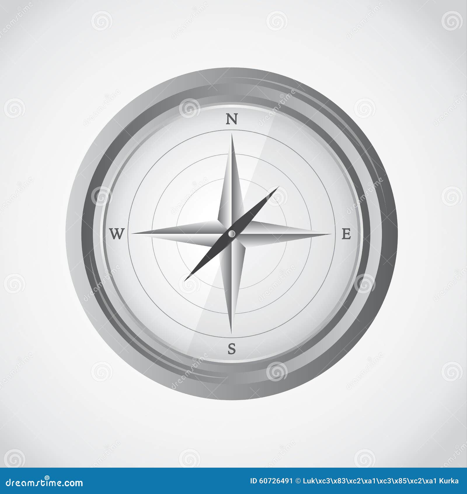 Simple compass stock illustration. Illustration of lost - 60726491