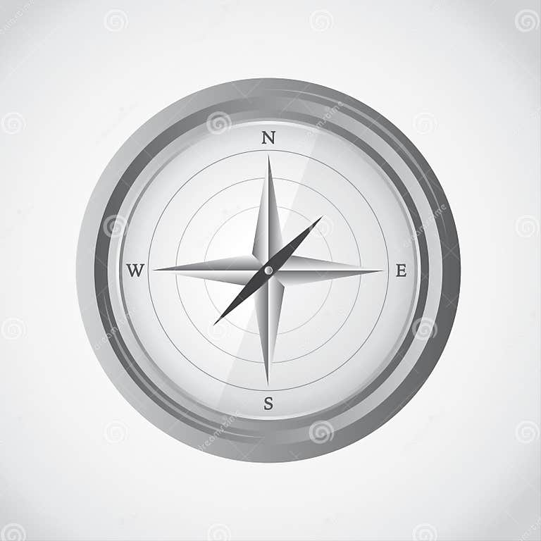 Simple compass stock illustration. Illustration of lost - 60726491