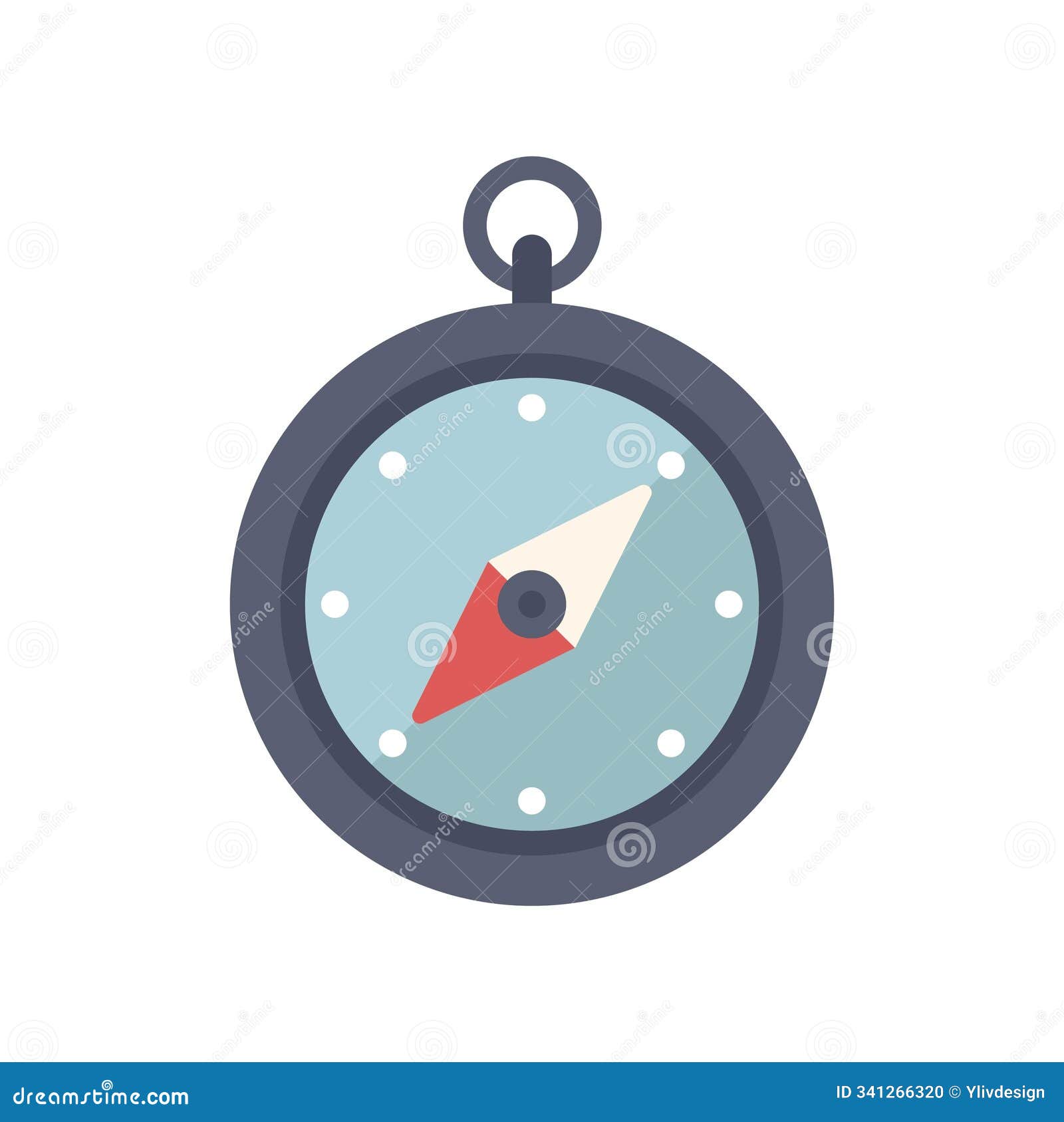 Simple Compass Pointing North Icon Showing Direction Stock Illustration ...