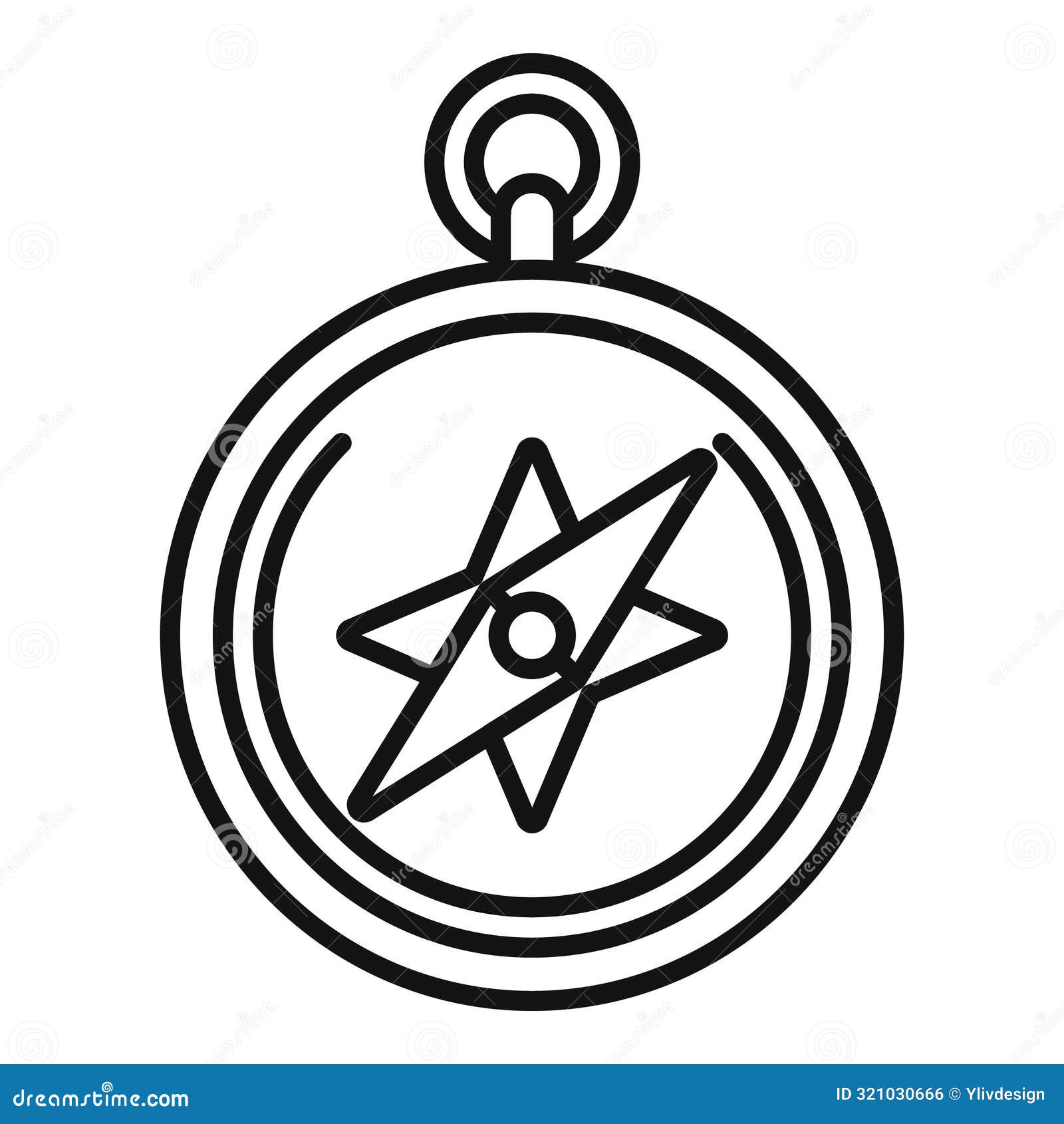 Finding Your Way with Compass Stock Vector - Illustration of hiking, wayfinding: 321030666