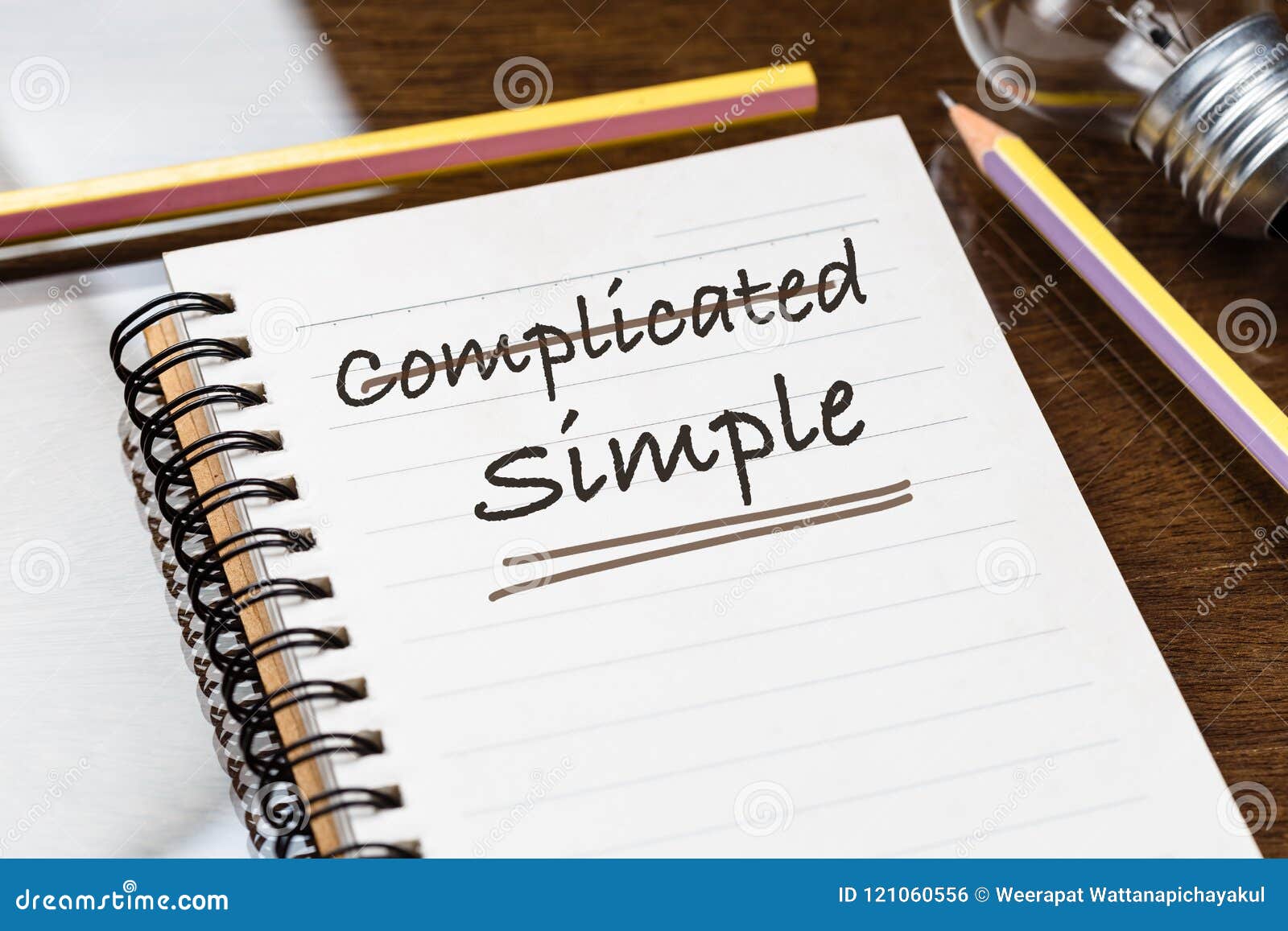 Simple and Complicated stock photo. Image of clarity - 121060556
