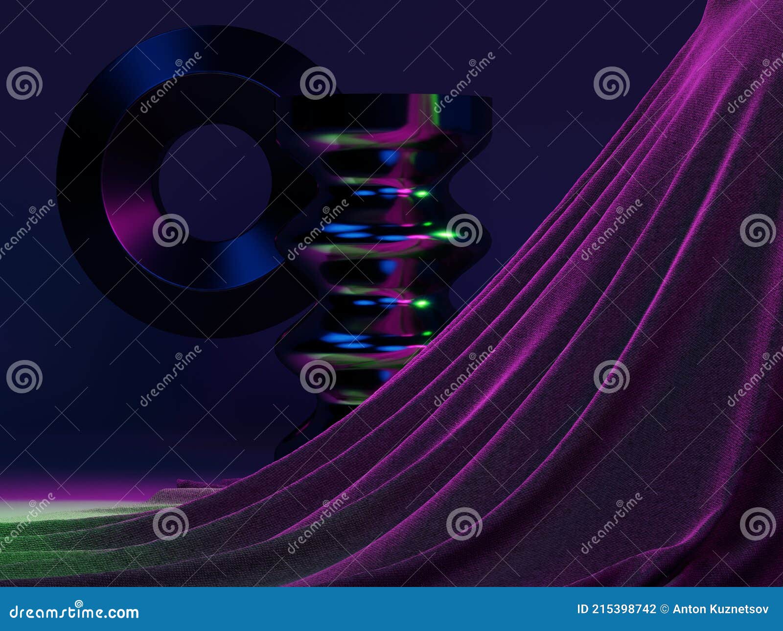 Simple Composition of Different Objects, 3D Rendering Stock ...