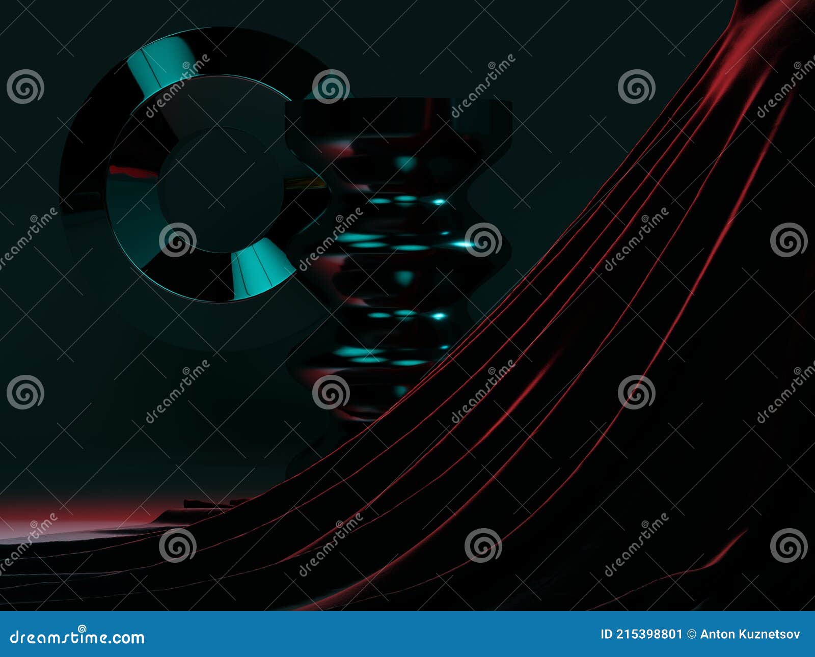 Simple Composition of Different Objects, 3D Rendering Stock ...