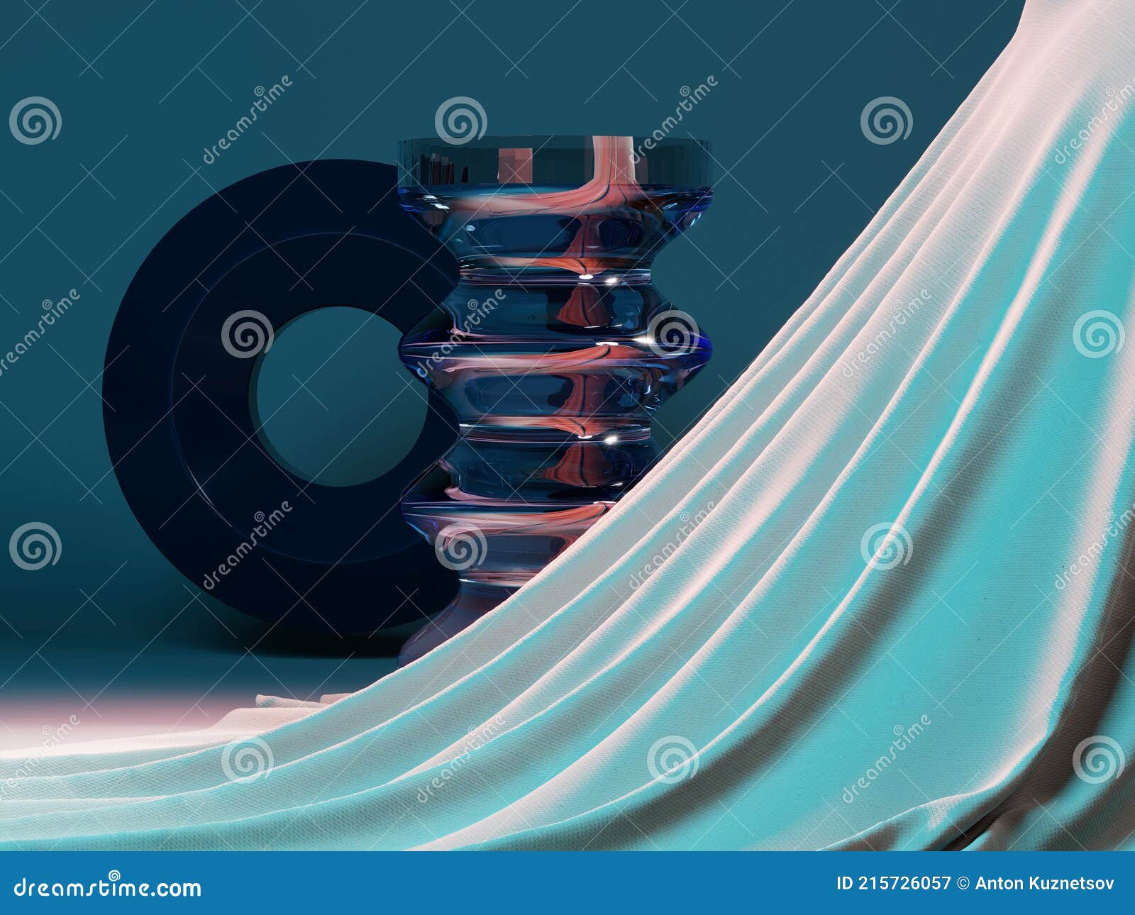 Simple Composition of Different Objects, 3D Rendering Stock ...