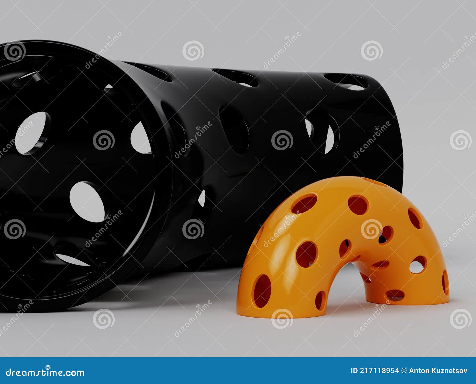 Simple Composition of Different Objects, 3D Rendering Stock ...