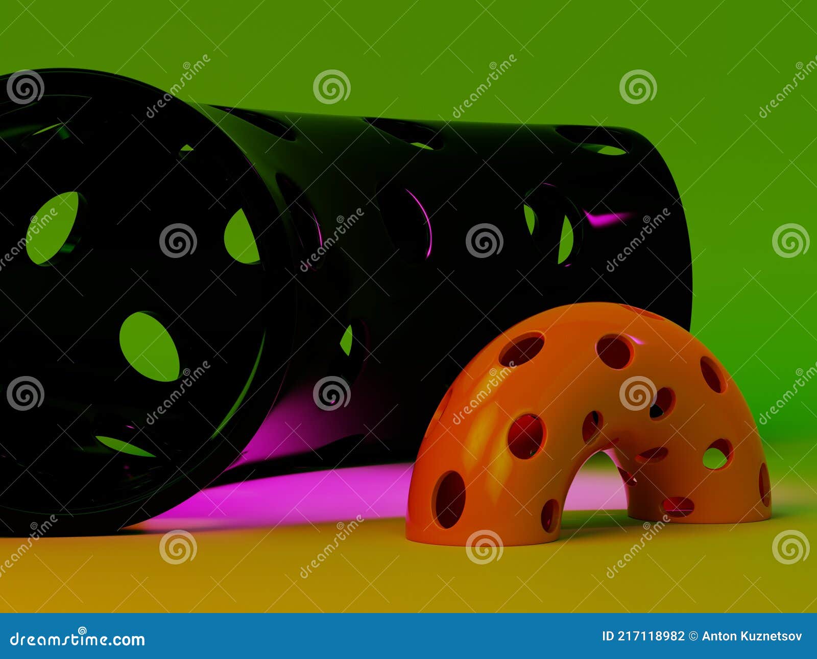 Simple Composition of Different Objects, 3D Rendering Stock ...