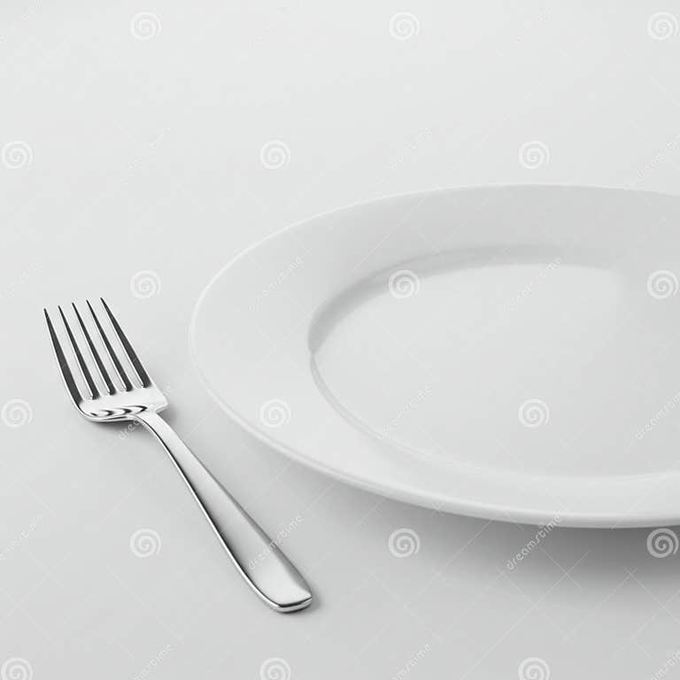 A Simple Composition Featuring a Clean, White Porcelain Plate on a ...