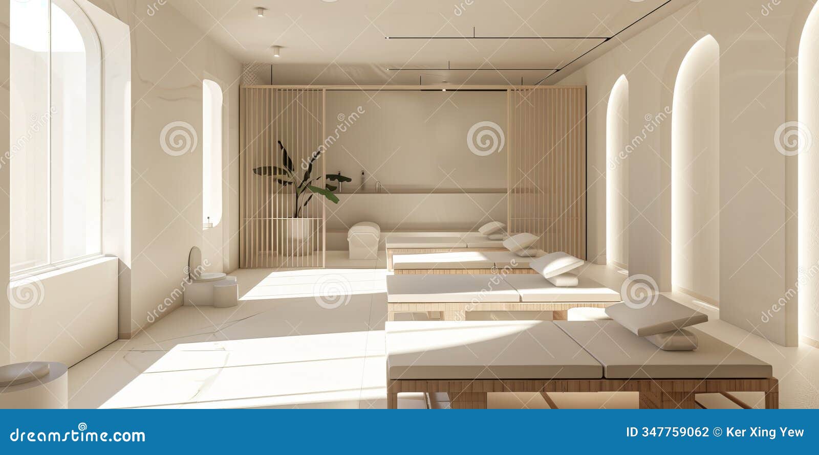 Simple Composition of a Physiotherapy Clinic Interior with Minimalistic ...