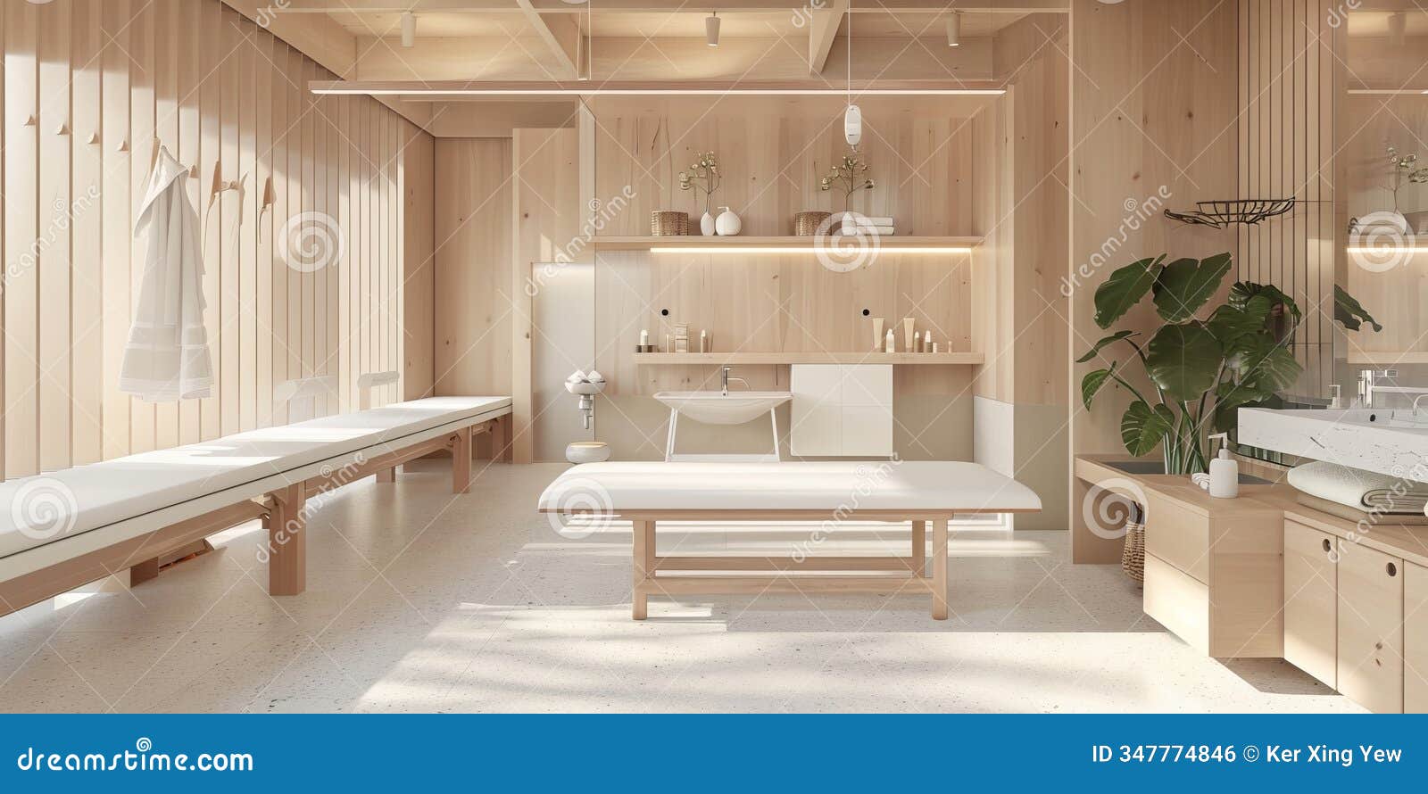 Simple Composition of a Physiotherapy Clinic Interior with Minimalistic ...