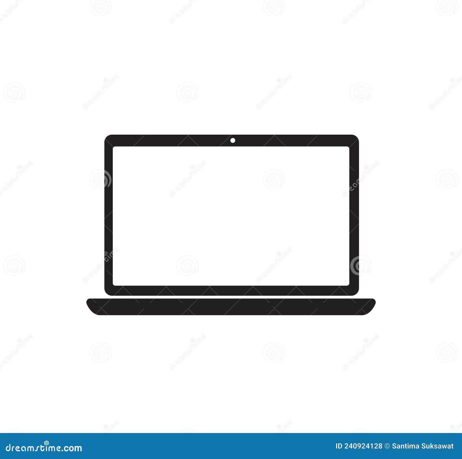 Simple Computer, Laptop Icon. Vector Illustration Stock Vector ...