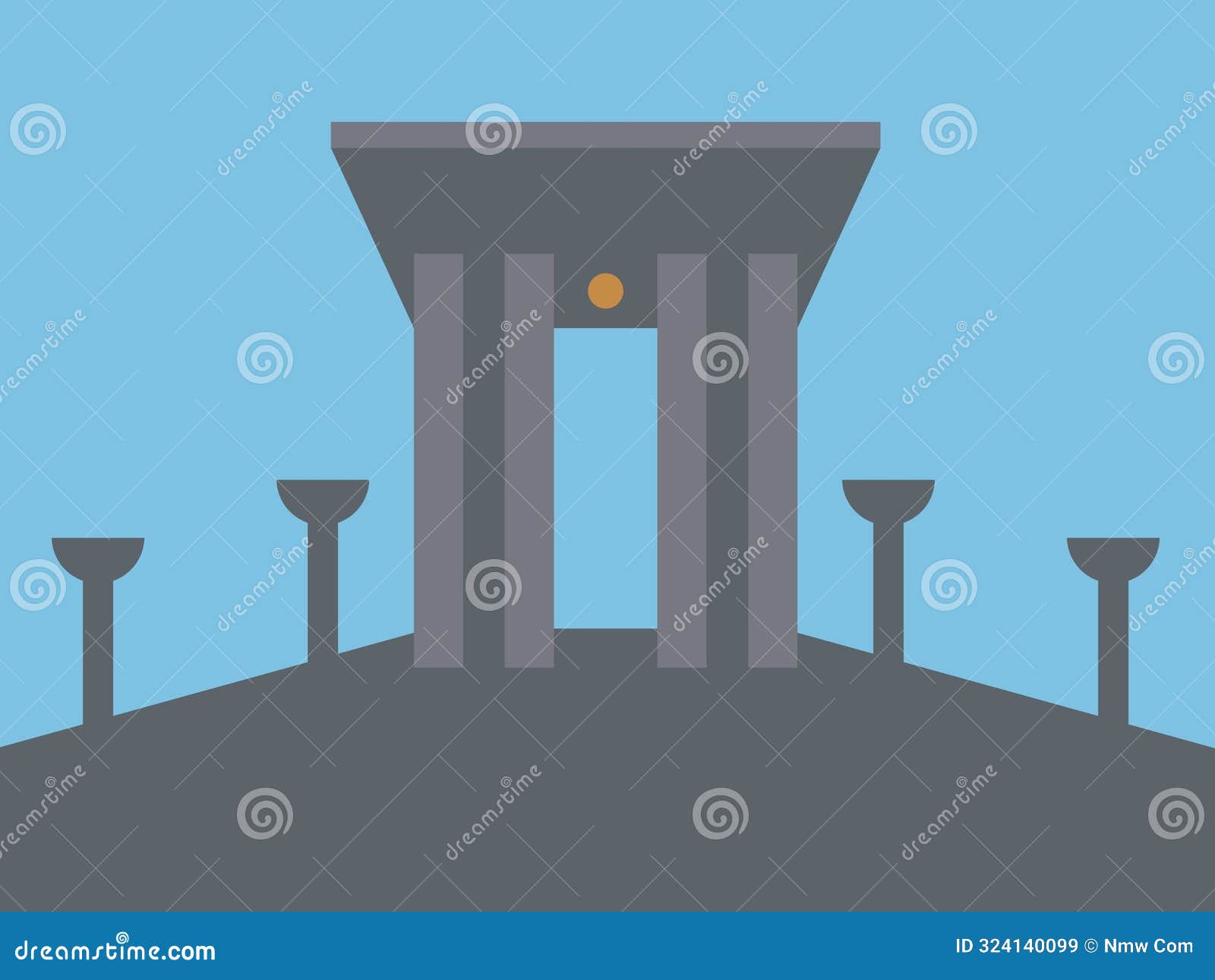 Flat Design Bank Vector Illustration Stock Illustration - Illustration ...