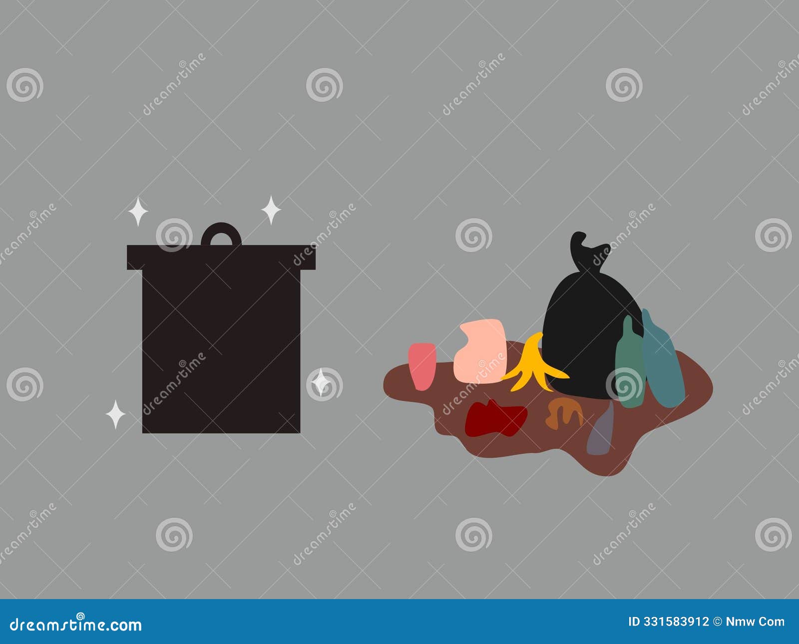 Littering Vector Illustration Flat Design Stock Illustration ...