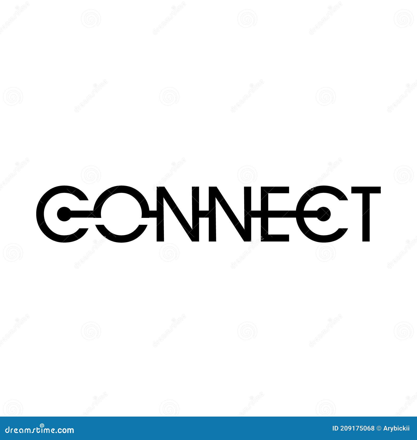 Simple Connect Typography Design Stock Vector - Illustration of ...