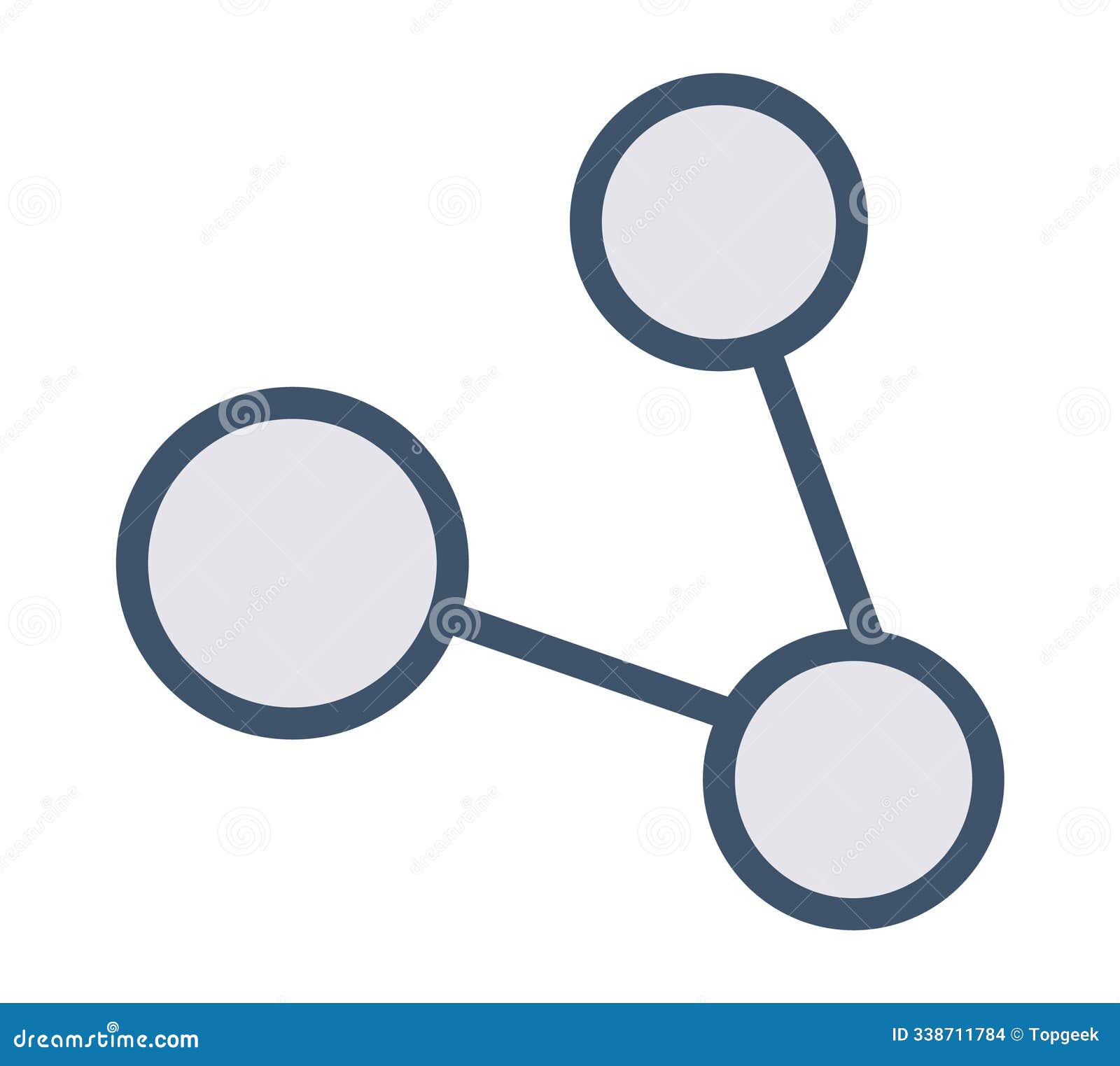 Simple Connected Circles Diagram In Minimalist Design Vector ...