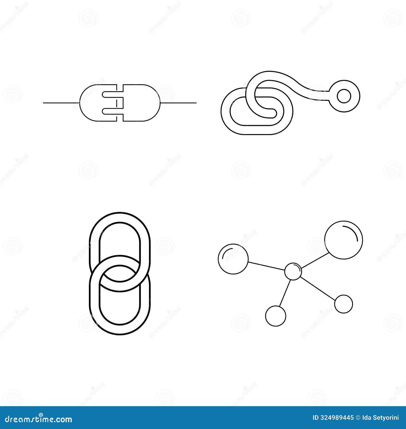 Simple connection icon stock illustration. Illustration of cable ...