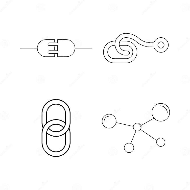 Simple connection icon stock illustration. Illustration of cable ...