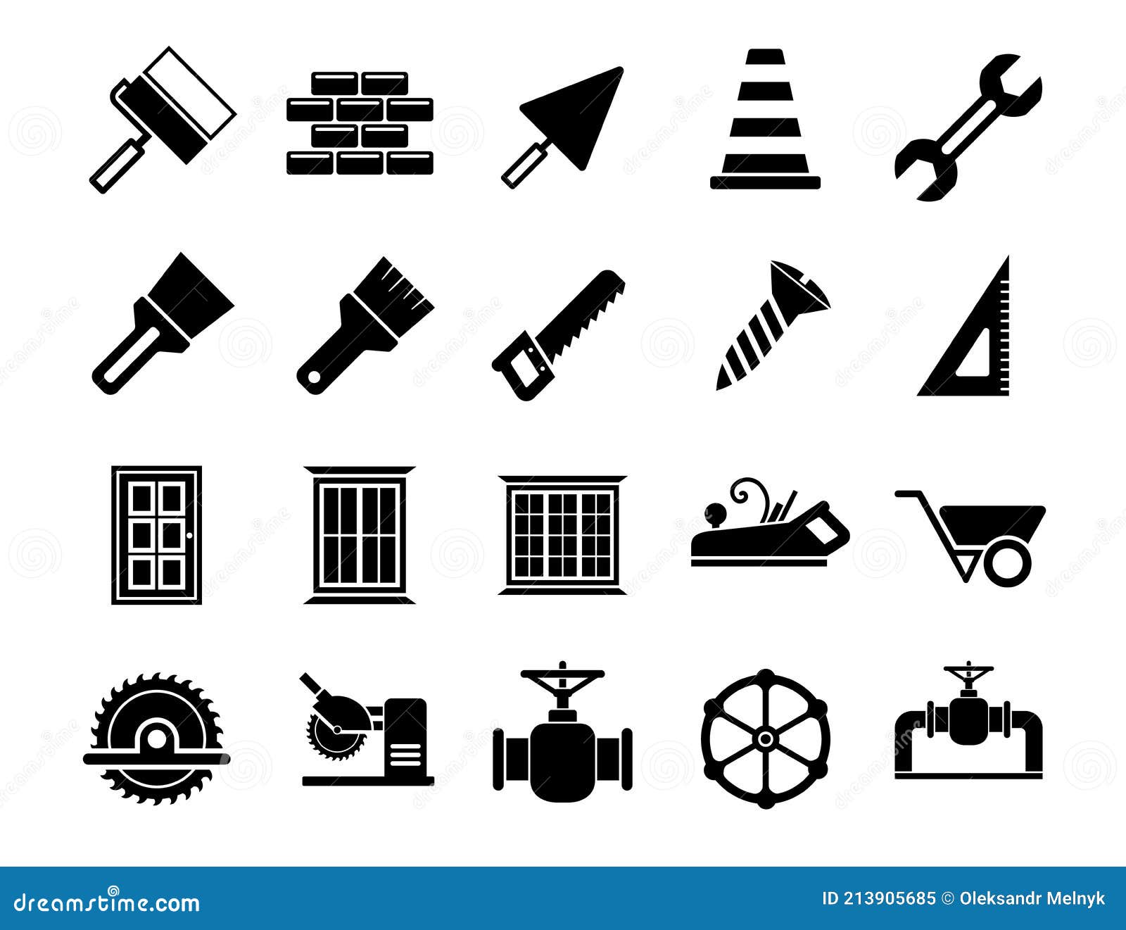 Simple Construction Icons Set. Universal Construction To Use for Web ...