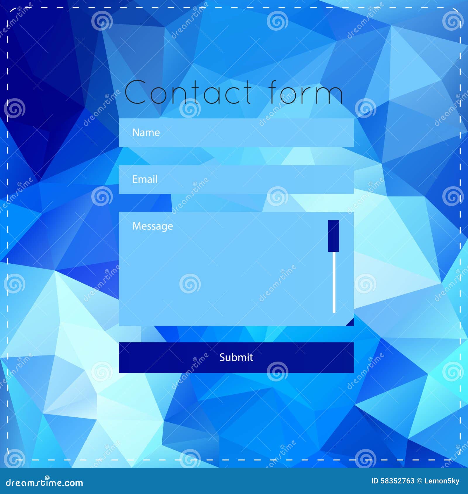 Simple Contact Us Form Templates. Cartoon Vector | CartoonDealer.com ...