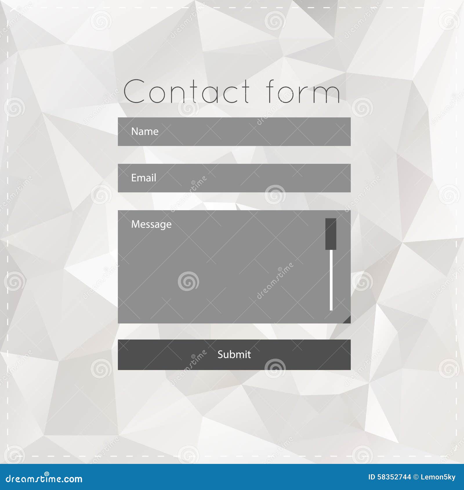 Simple Contact Us Form Templates. Cartoon Vector | CartoonDealer.com ...