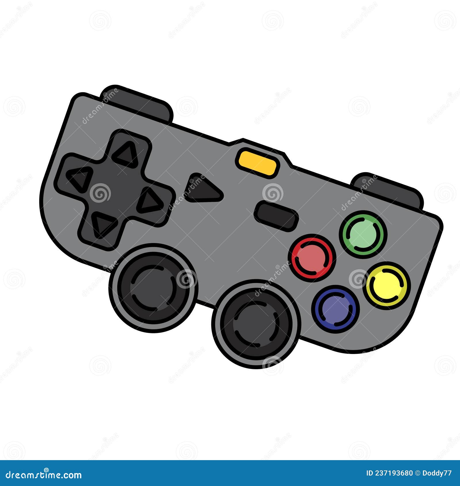 Simple Controller Pad Illustration Isolated on White Stock Illustration ...