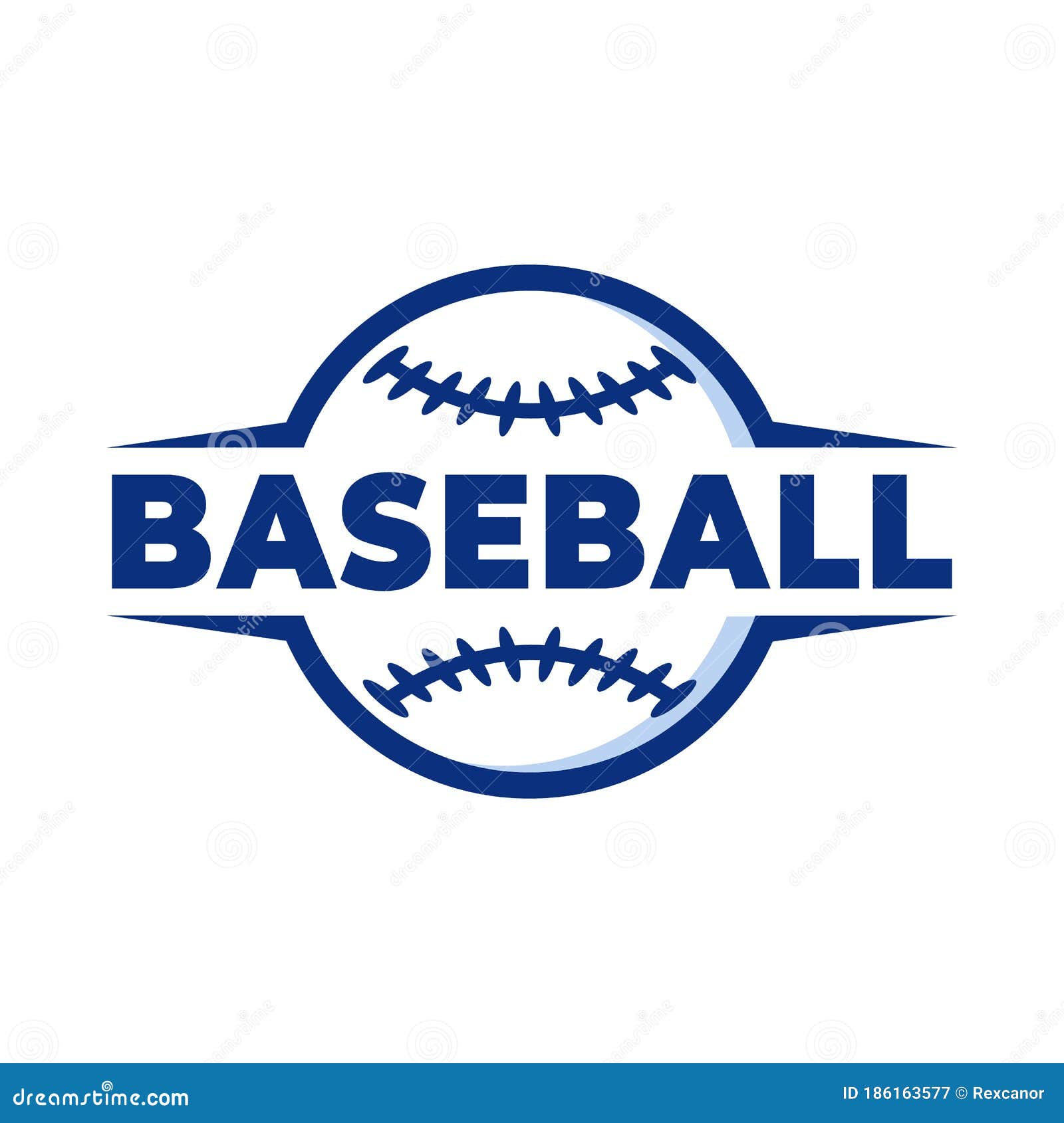 Simple Cool Baseball Logo Design Stock Vector - Illustration of club ...