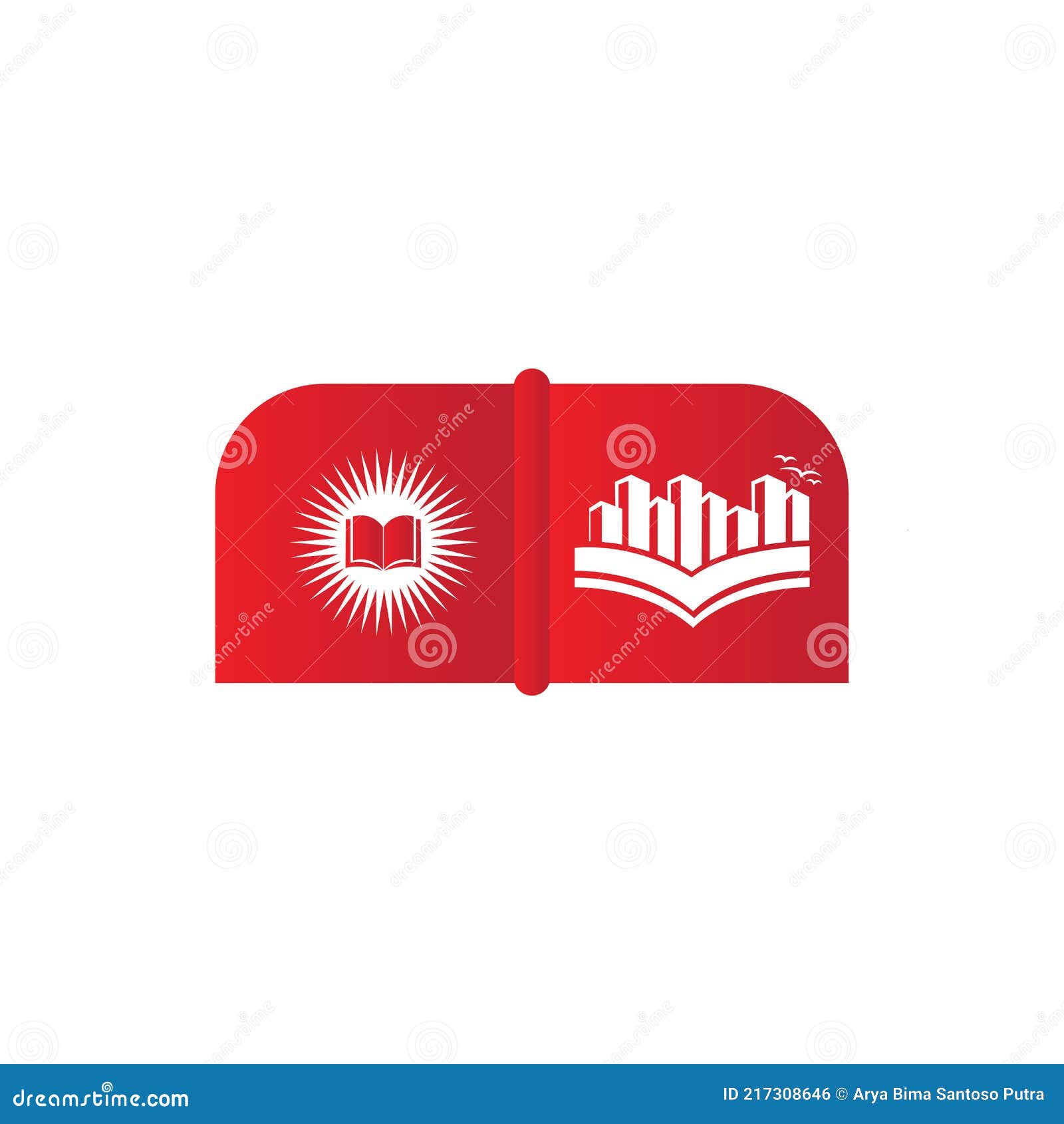 Simple cool book icon logo stock illustration. Illustration of ...