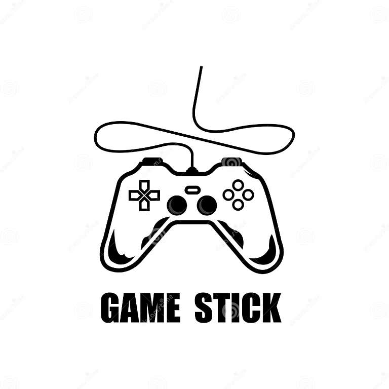 Simple and Cool Free Game Stick Icon Vector Logo Stock Vector ...