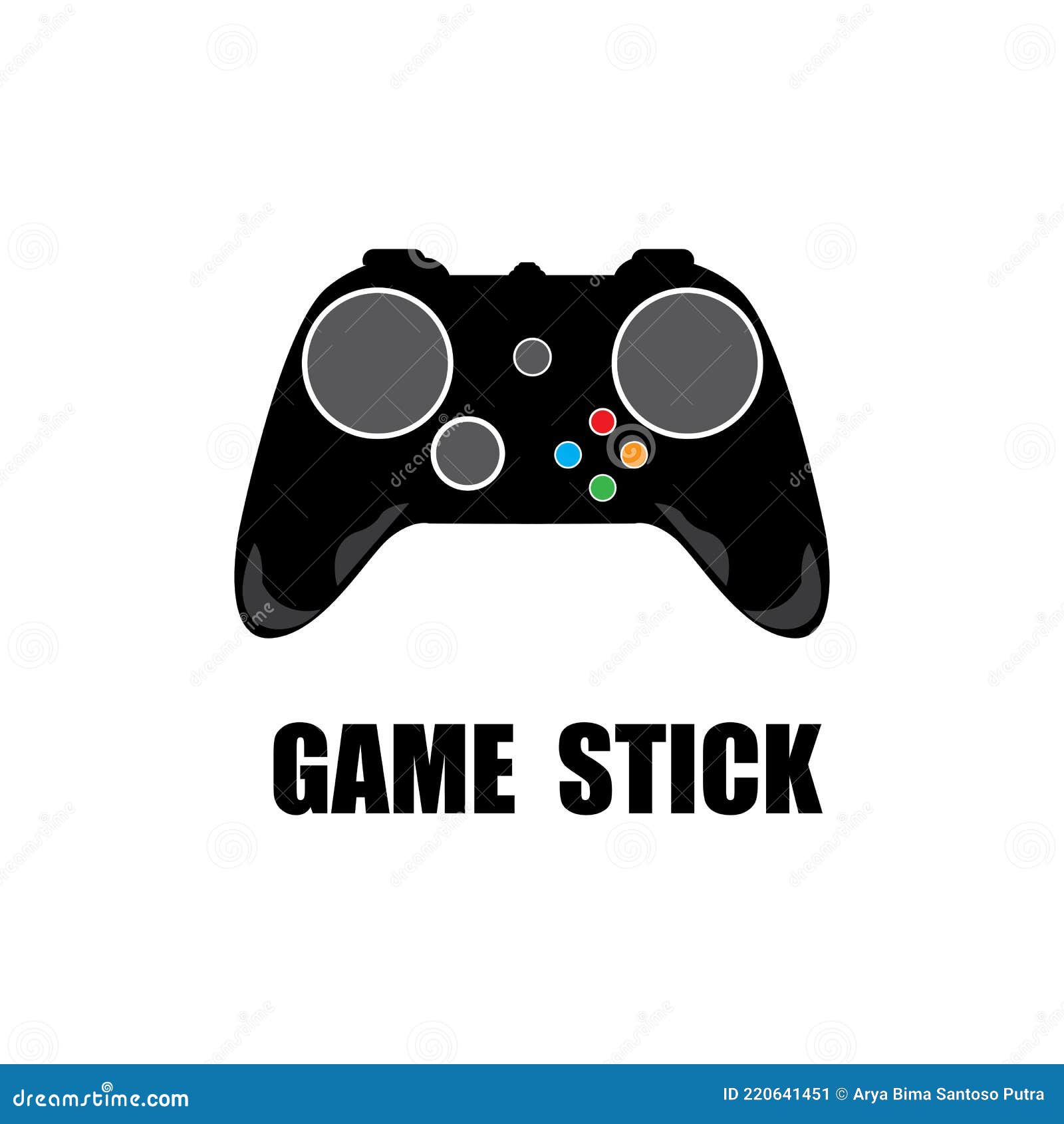 Simple and Cool Free Game Stick Icon Vector Logo Stock Illustration ...