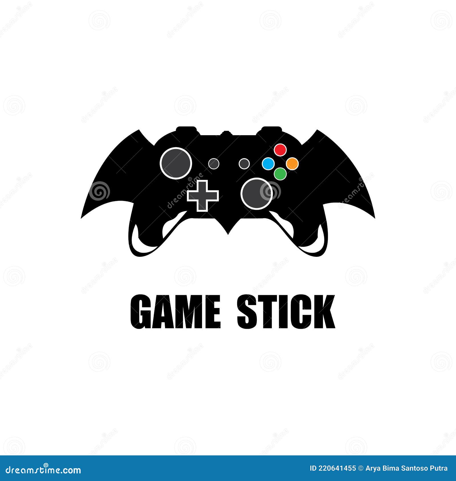 Simple and Cool Free Game Stick Icon Vector Logo Stock Vector ...