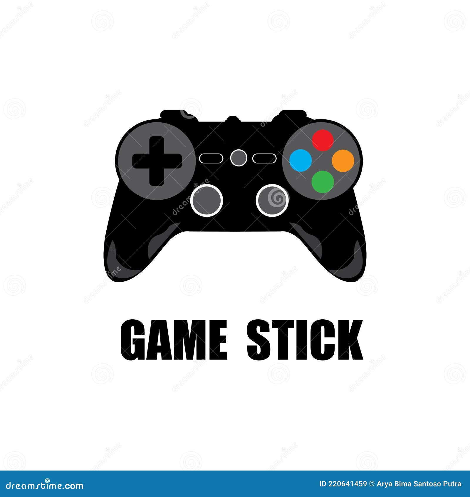 Simple and Cool Free Game Stick Icon Vector Logo Stock Illustration ...