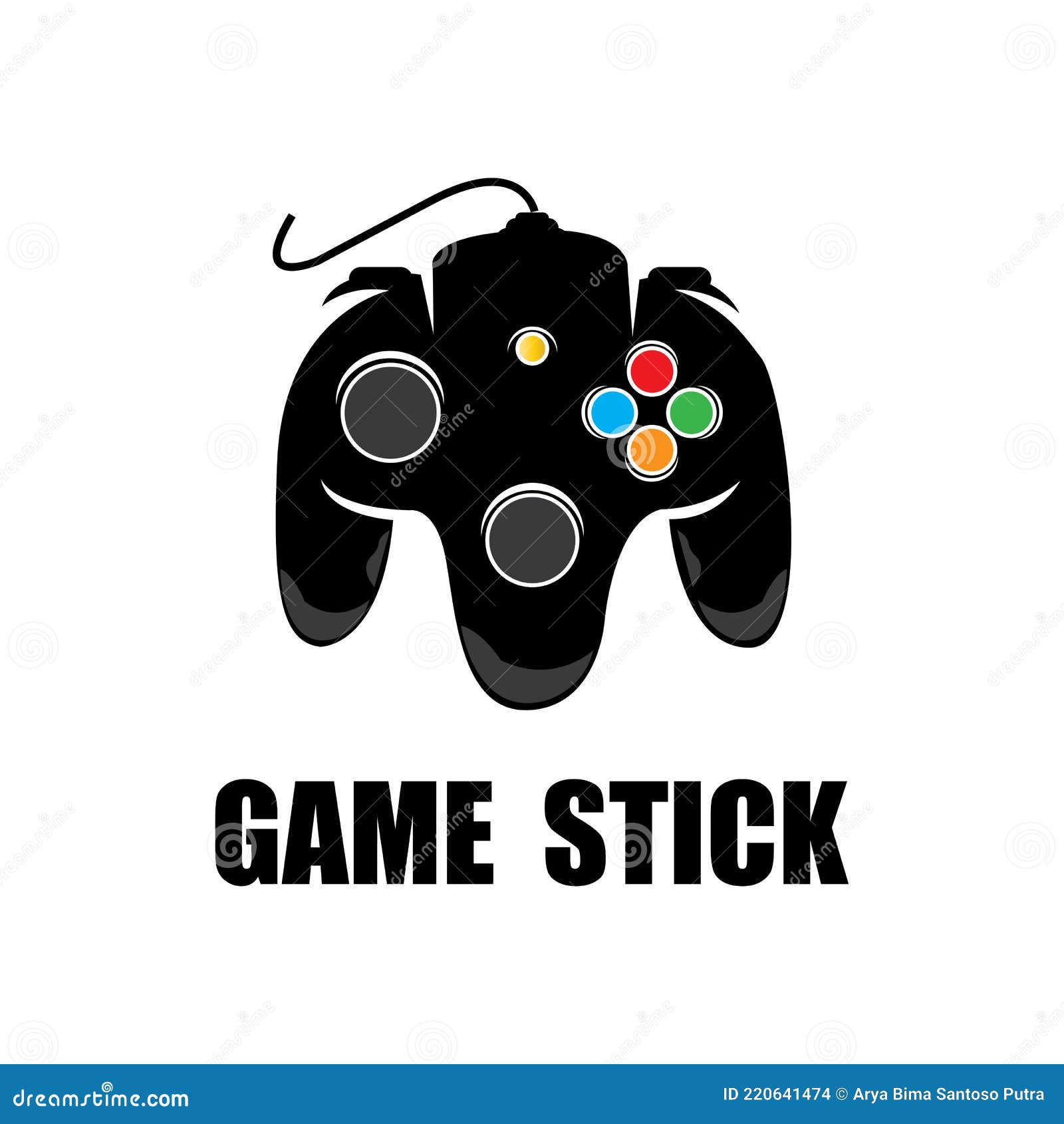Simple and Cool Free Game Stick Icon Vector Logo Stock Vector ...