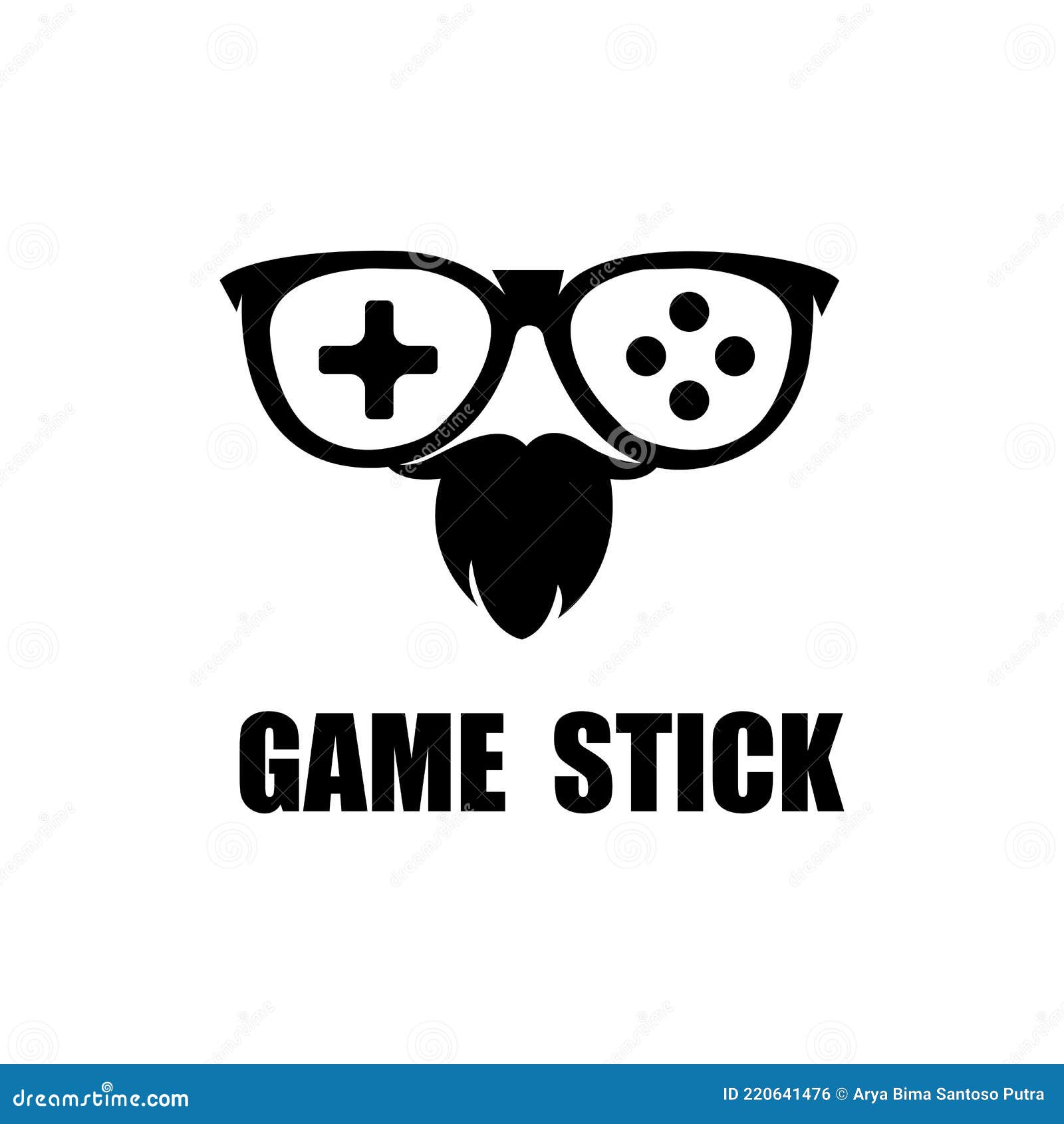 Simple and Cool Free Game Stick Icon Vector Logo Stock Illustration ...