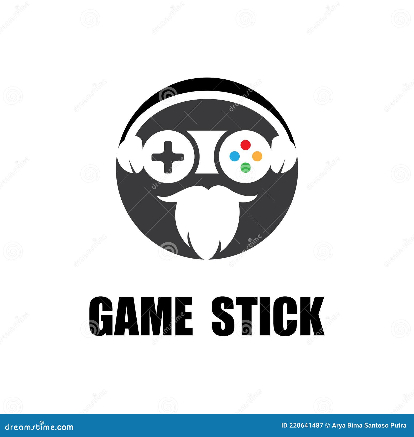 Simple and Cool Free Game Stick Icon Vector Logo Stock Illustration ...