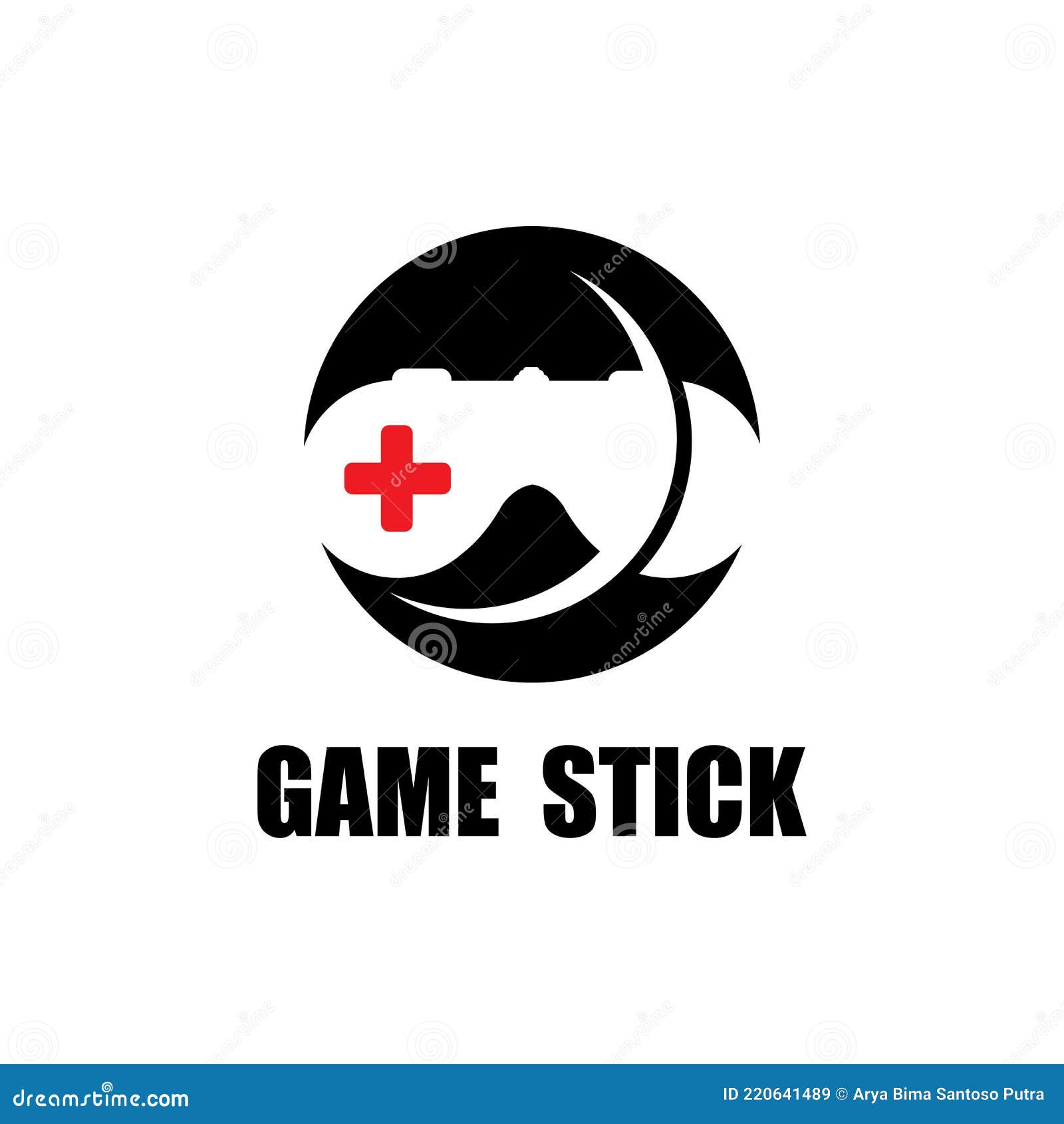 Simple and Cool Free Game Stick Icon Vector Logo Stock Illustration ...